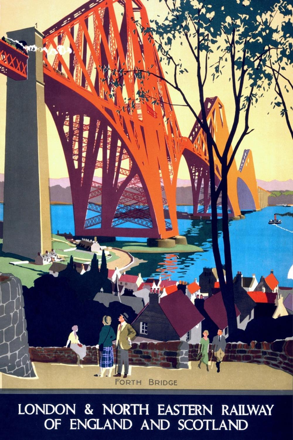 Art.com Forth Bridge Vintage Travel Poster, London & North Eastern ...