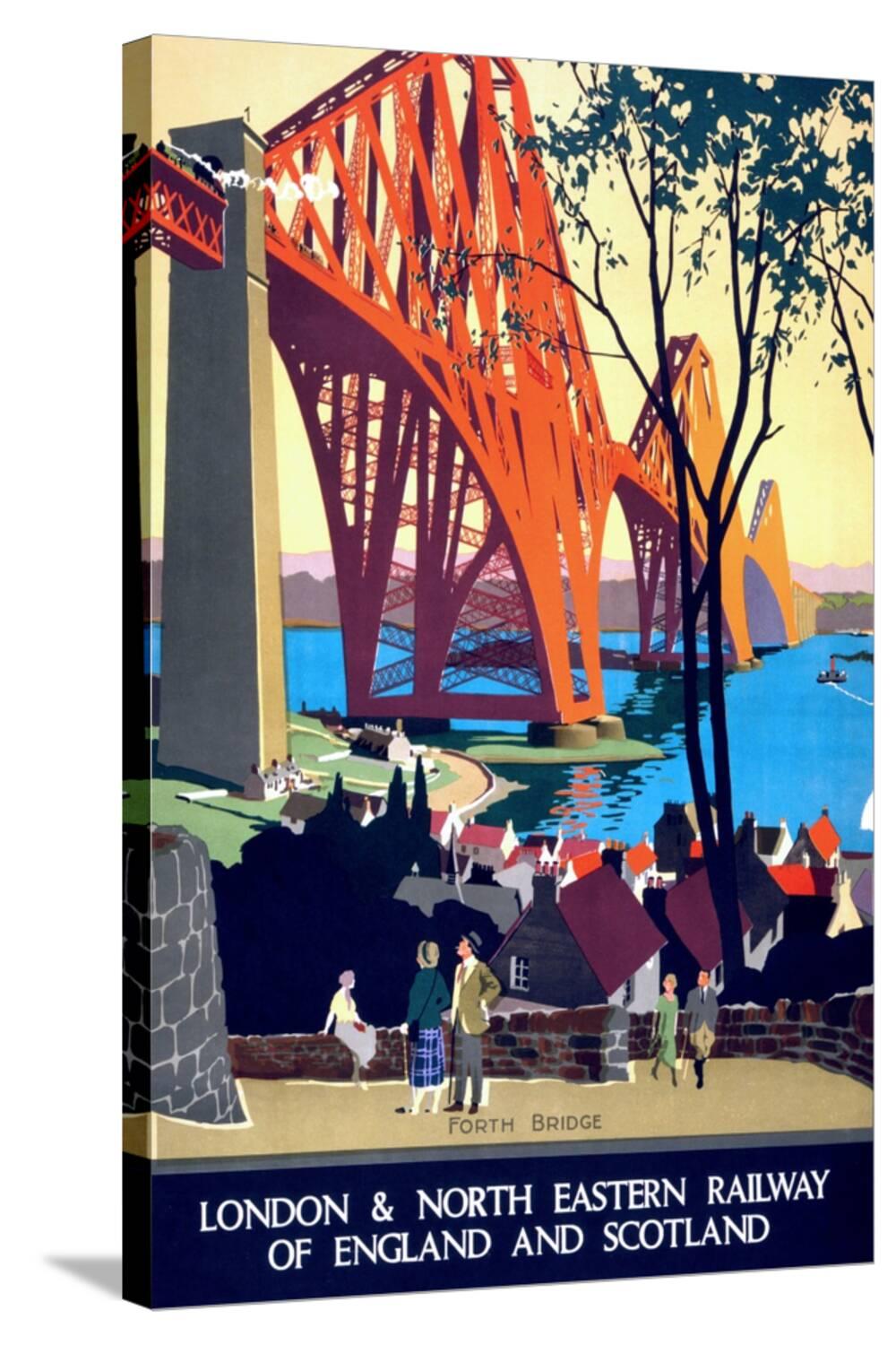 Art.com Forth Bridge Vintage Travel Poster, London & North Eastern ...
