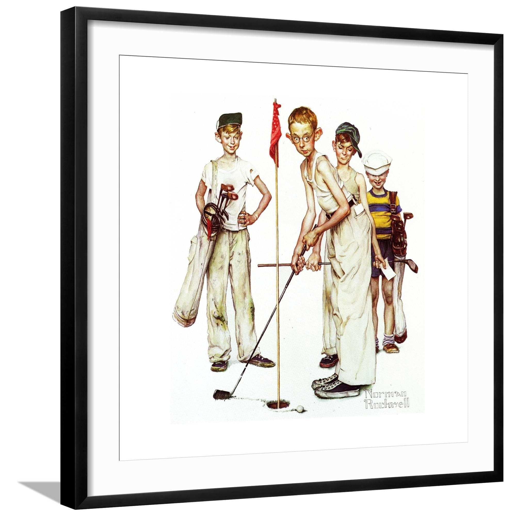 Art.com Four Sporting Boys: Golf Giclee Print by Norman Rockwell, Black ...