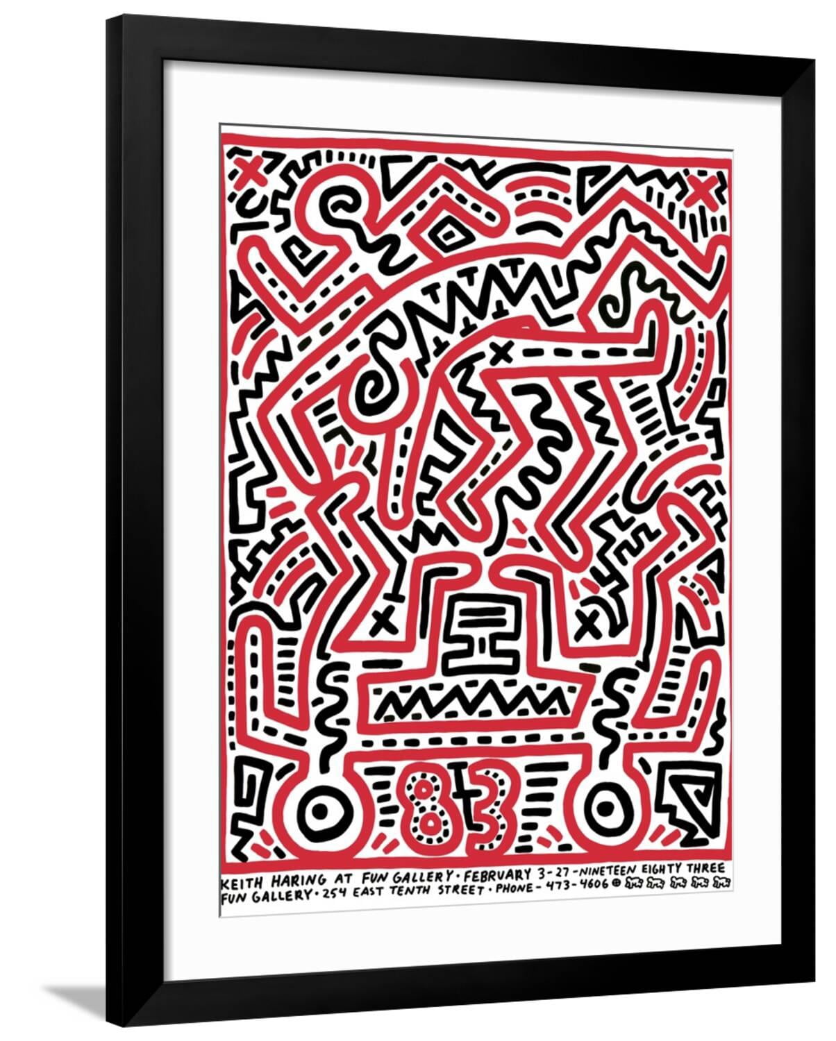 Art.com Fun Gallery Exhibition, 1983 Giclee Print by Keith Haring ...