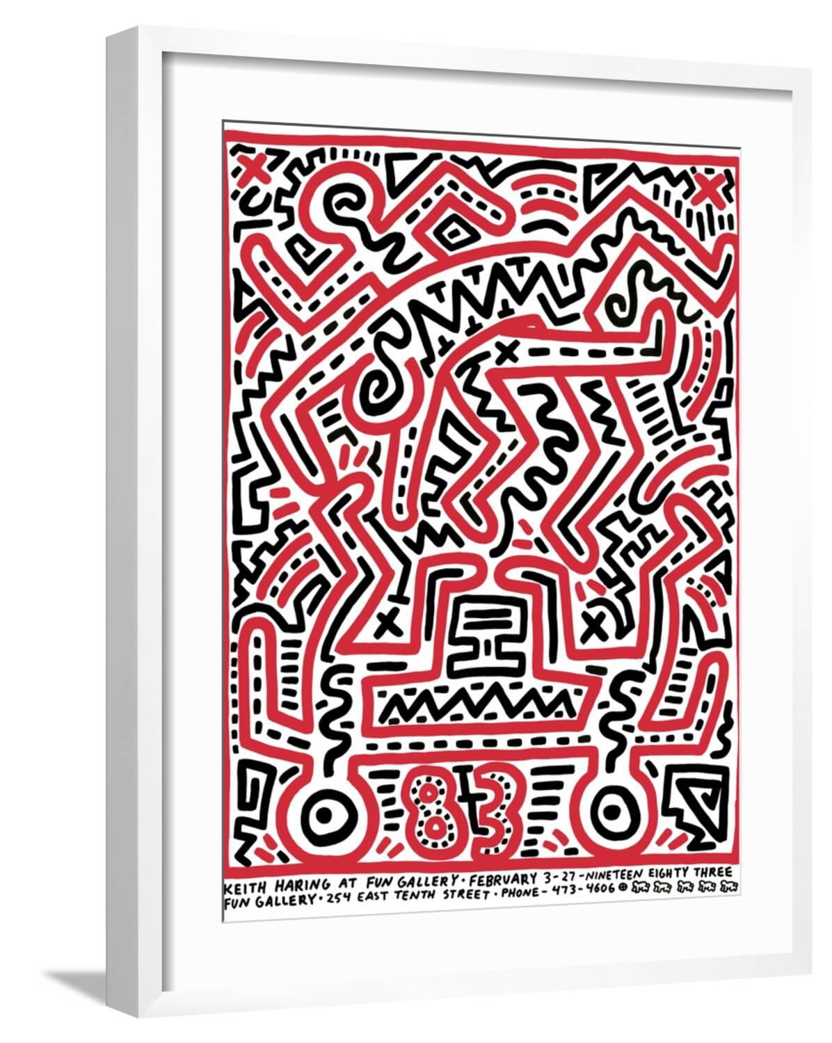 Art.com Fun Gallery Exhibition, 1983 Giclee Print by Keith Haring ...
