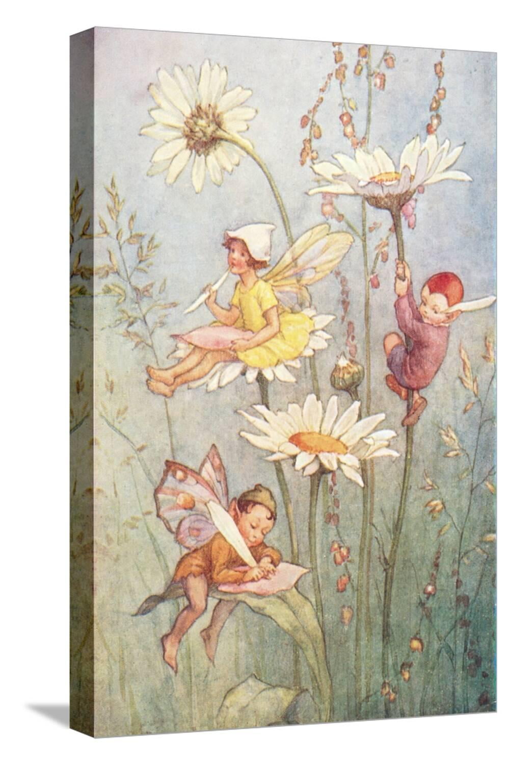 Art.com Garden Fairies Stretched Canvas Print Wall Art, 12" x 18 ...
