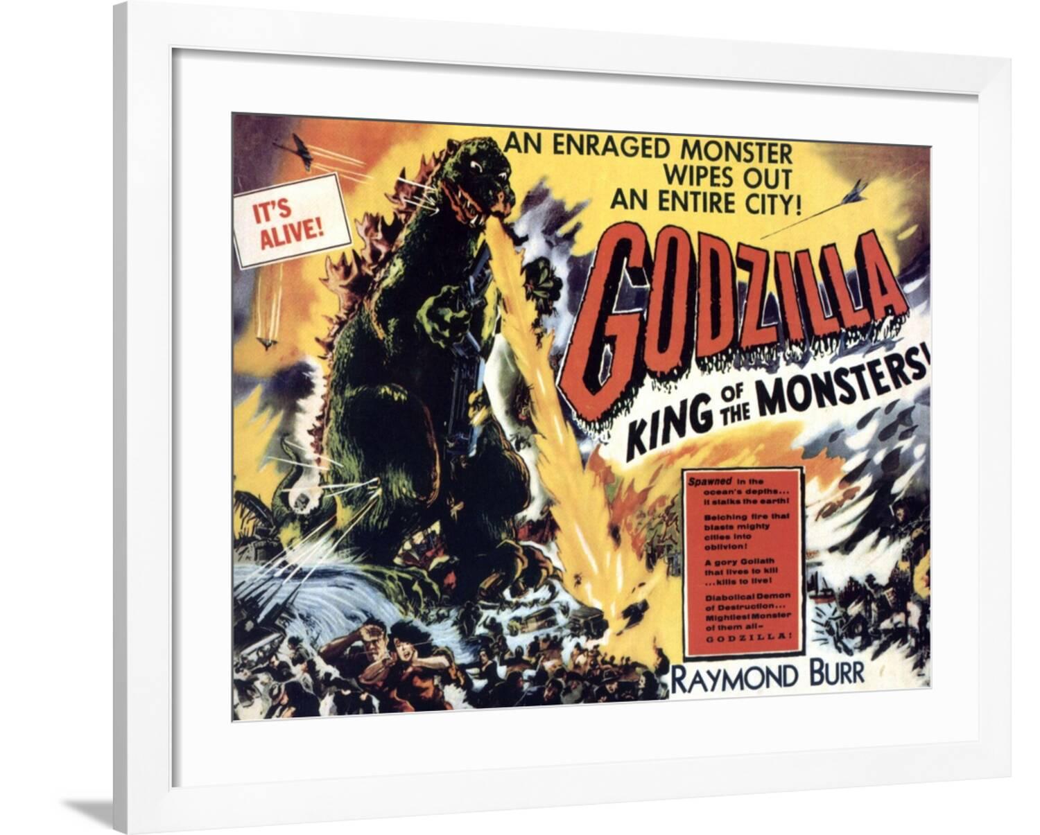 Art.com Godzilla, King of the Monsters, UK Movie Poster, 1956 Art Print ...