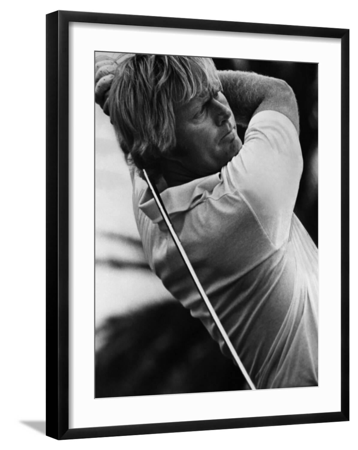 Art.com Golf Pro Jack Nicklaus, 1973 Photo, Black Frame Wall Art, 23" x ...
