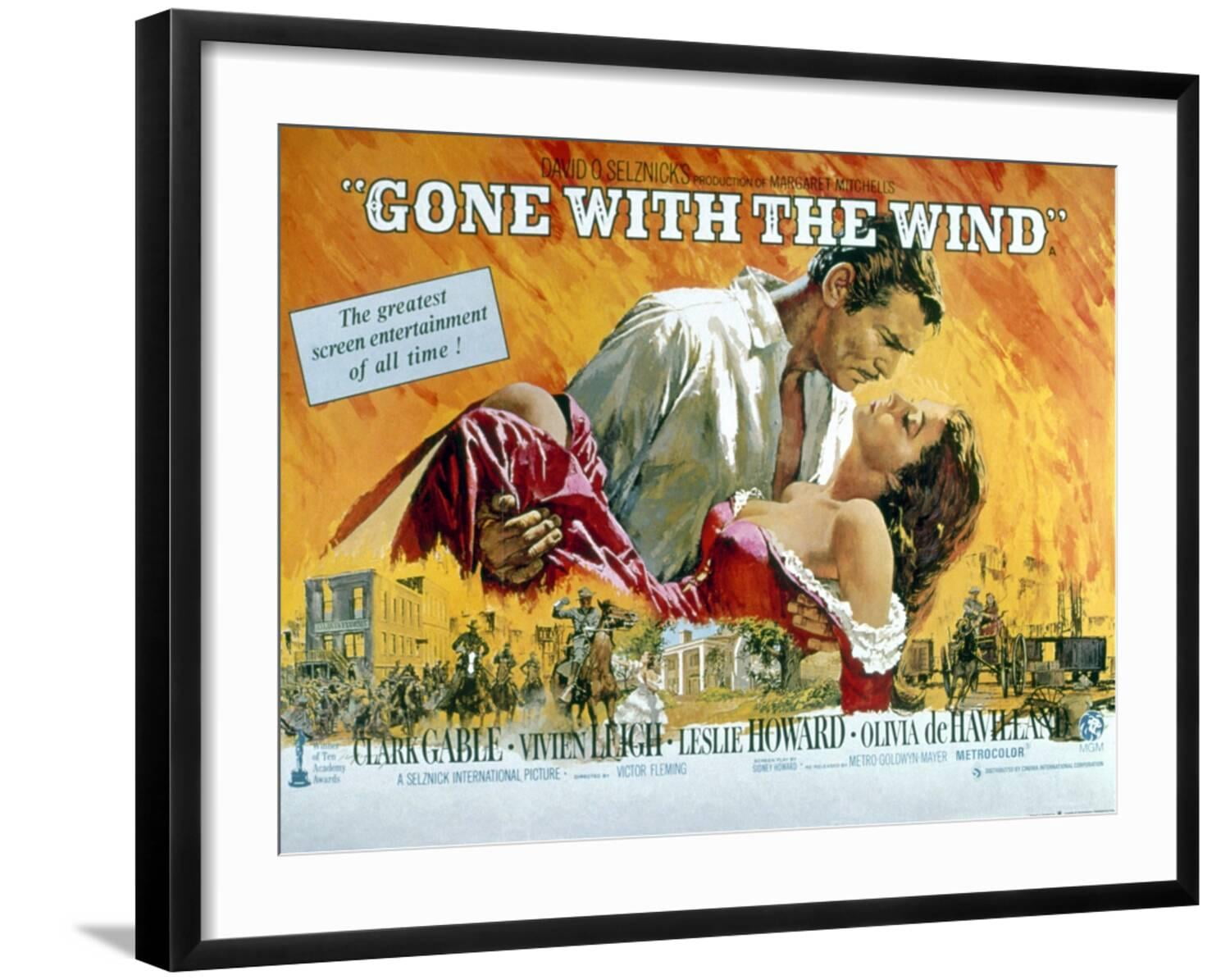 Art.com Gone with the Wind, Clark Gable, Vivien Leigh, 1939 Art Print ...