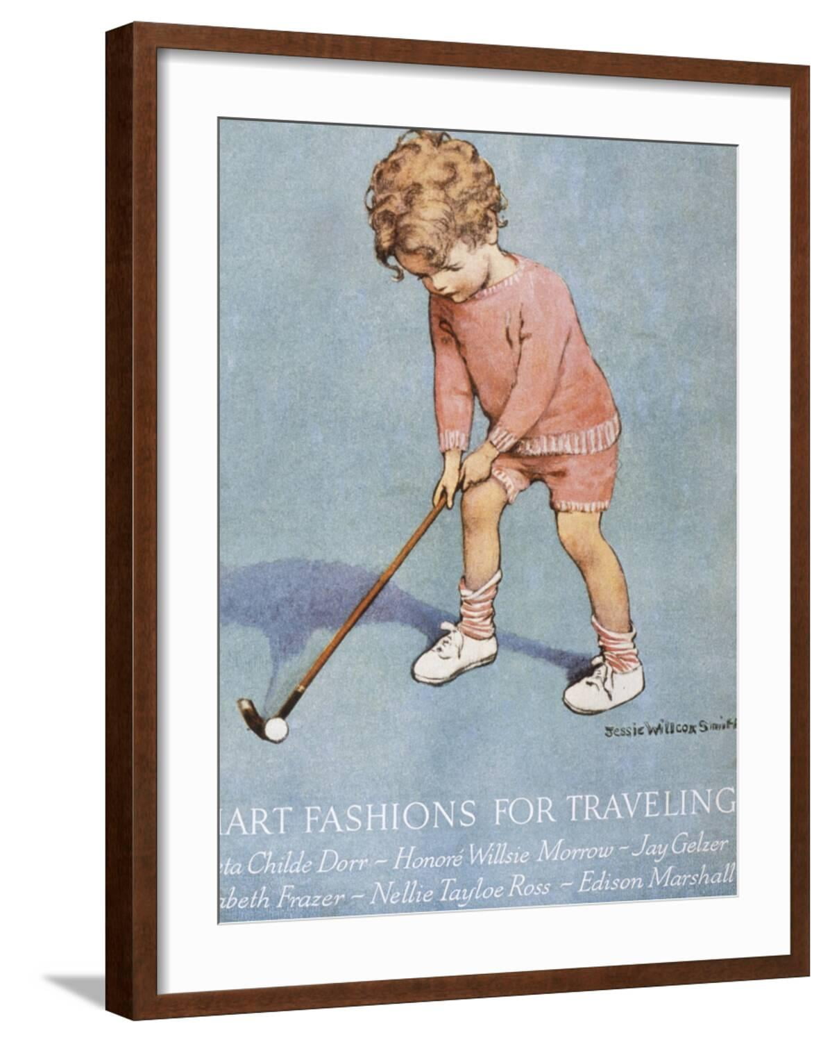 Art.com Good Housekeeping, July, 1928 Art Print, Brown Frame Wall Art ...