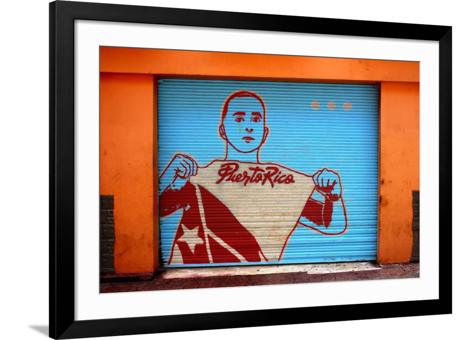 Art.com Graffiti in San Juan Puerto Rico Photo, Black Frame Wall Art ...