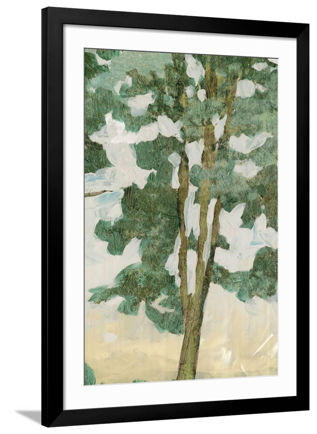 Art.com Green Tree Line II Art Print by PI Studio, Black Frame Wall Art ...