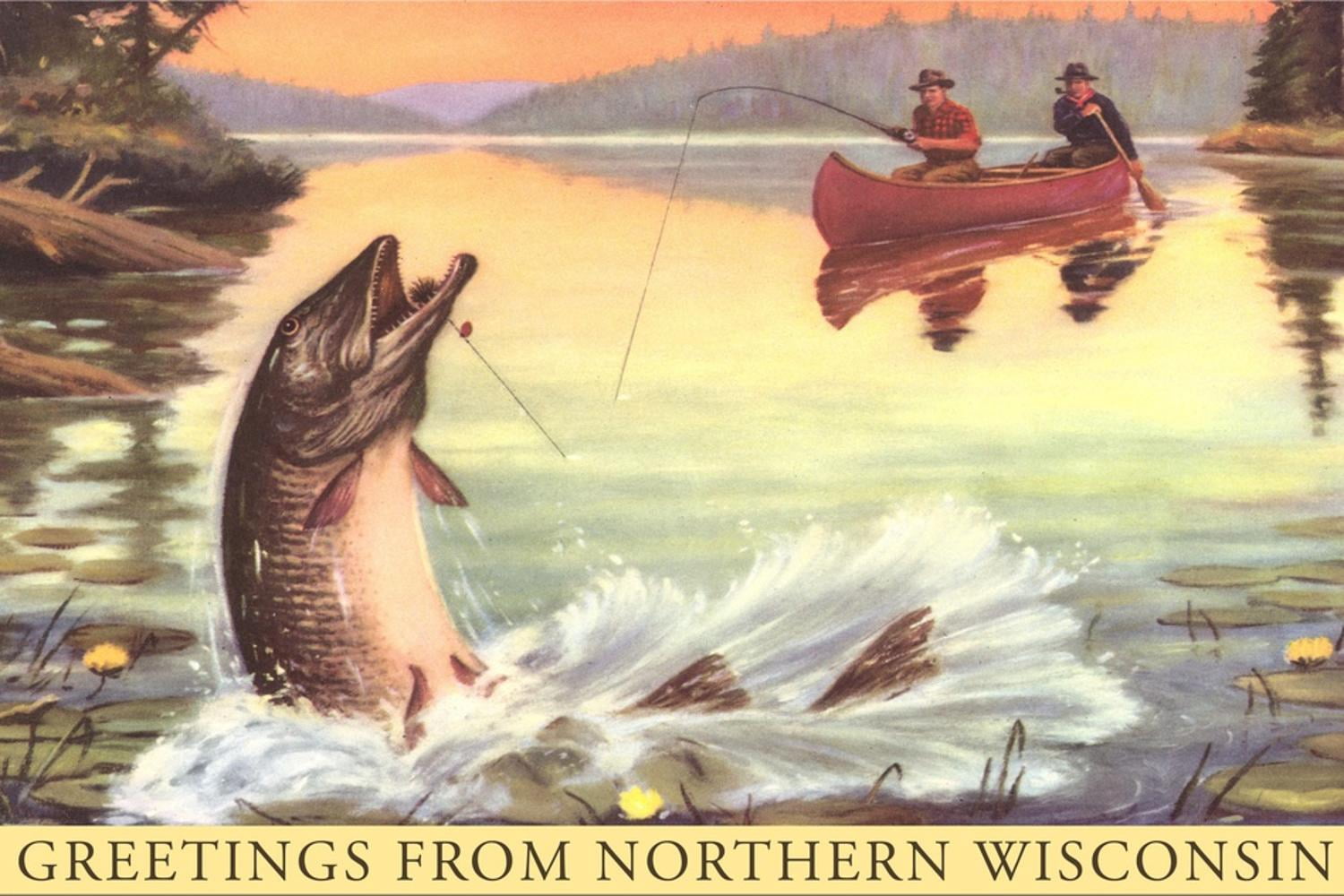 Art.com Greetings from Northern Wisconsin Art Print, 36" x 24 ...