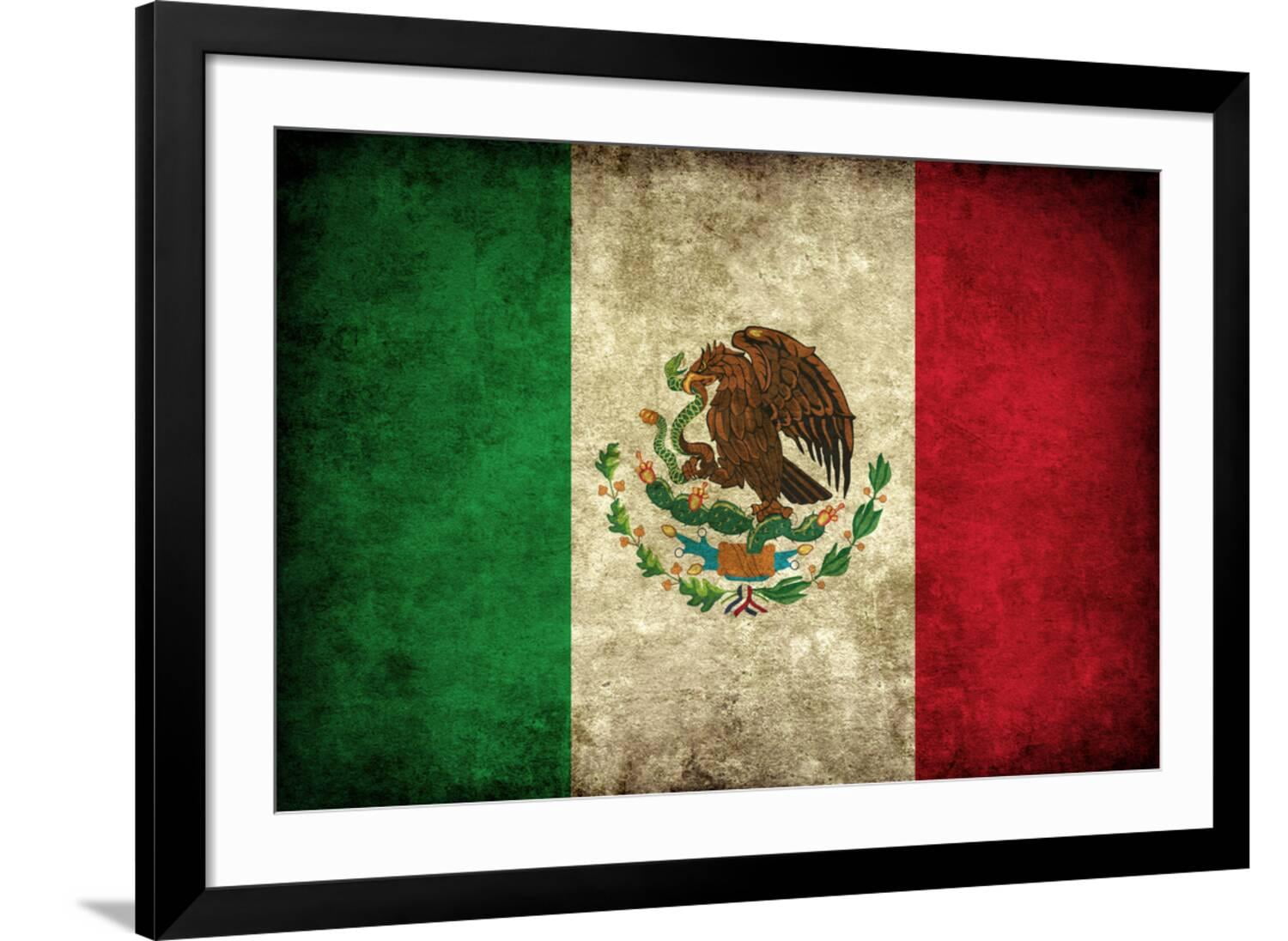 Art.com Grunge Mexican Flag Art Print by Graphic Design Resources ...