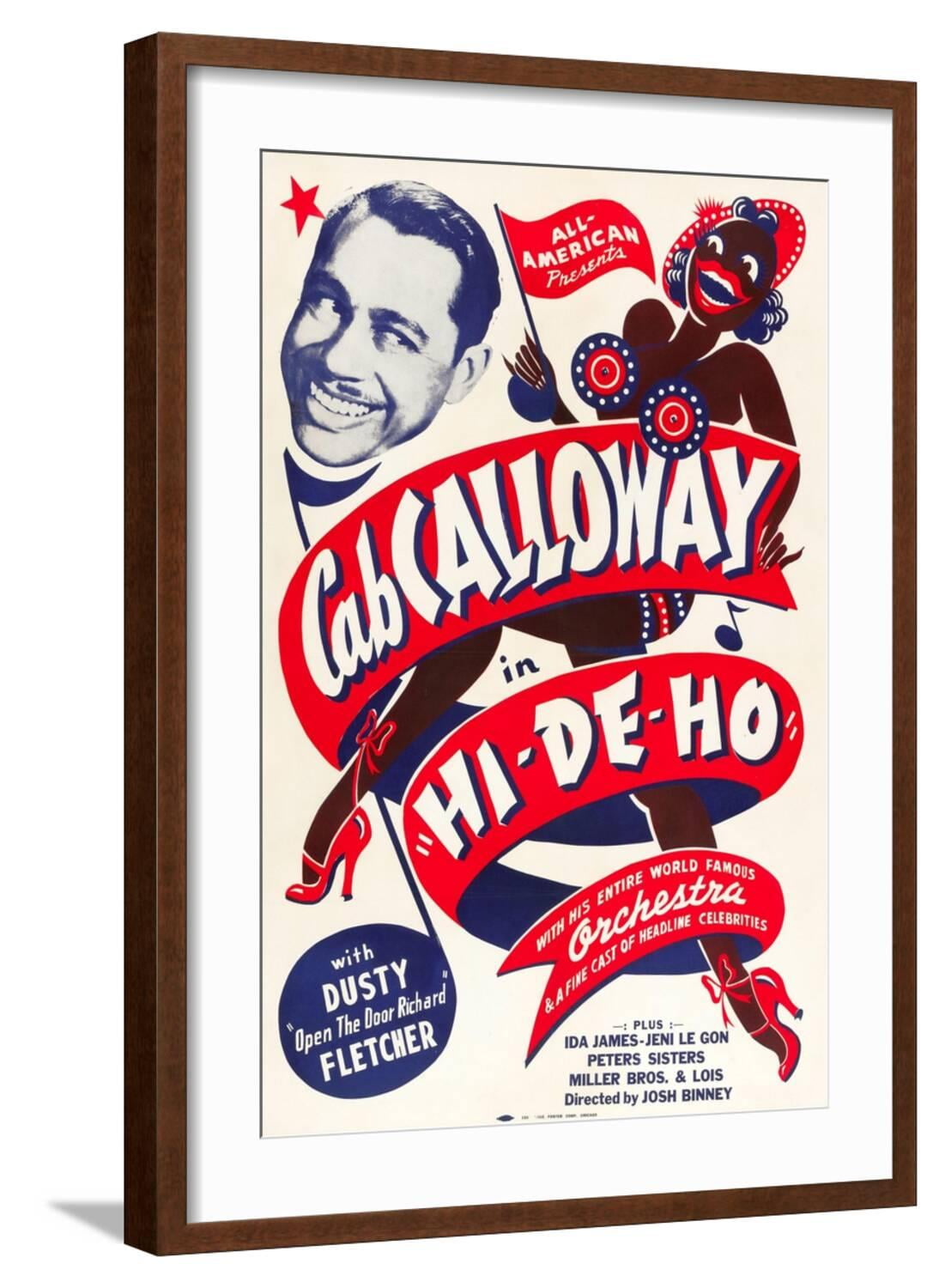 Art.com HI-DE-HO, Cab Calloway, 1947 Art Print, Brown Frame Wall Art ...