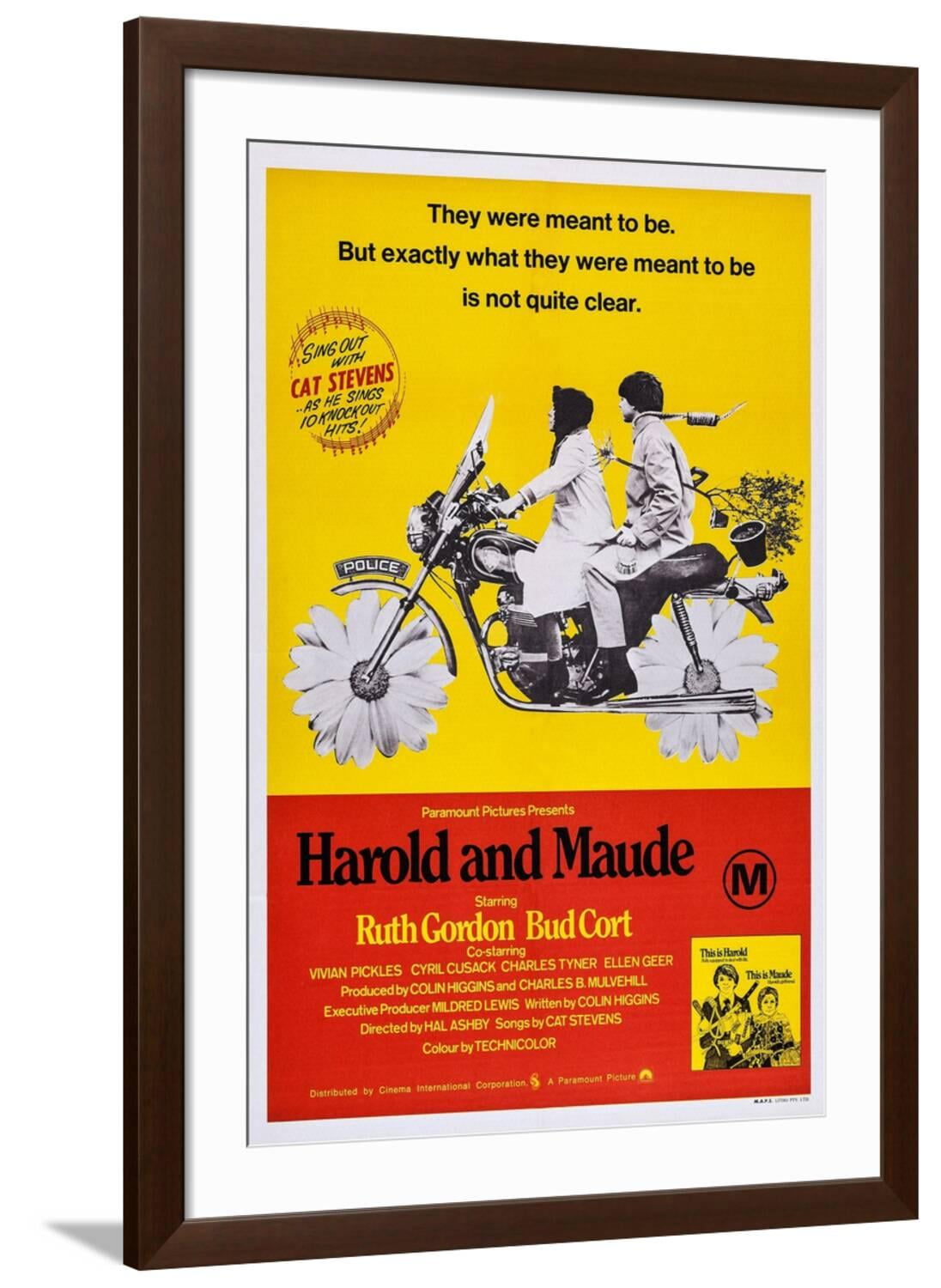 Art.com Harold and Maude, Ruth Gordon, Bud Cort, 1971 Art Print, Brown ...