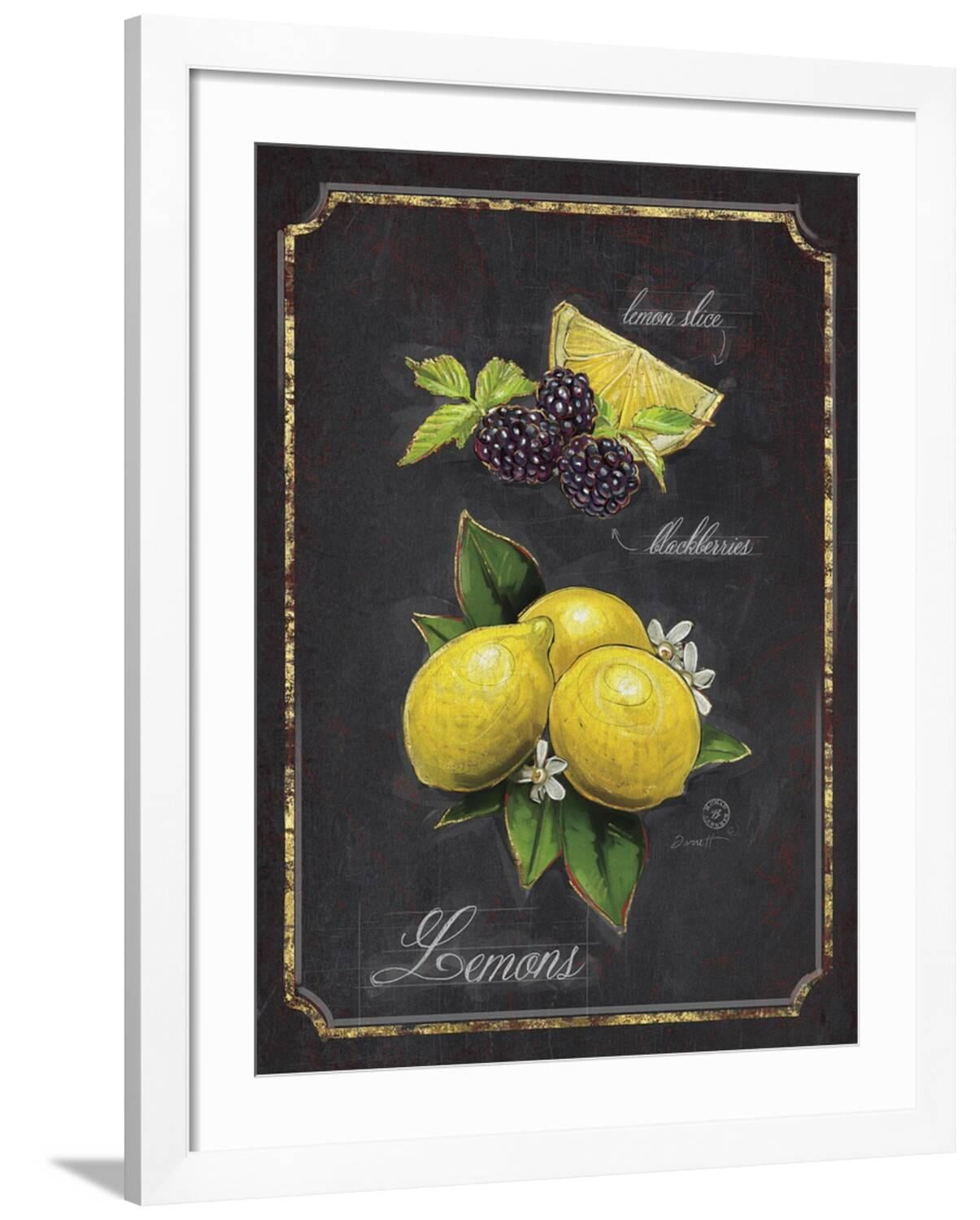 Art.com Heritage Lemons Art Print by Chad Barrett, White Frame Wall Art, 32" x 40" - Walmart.com