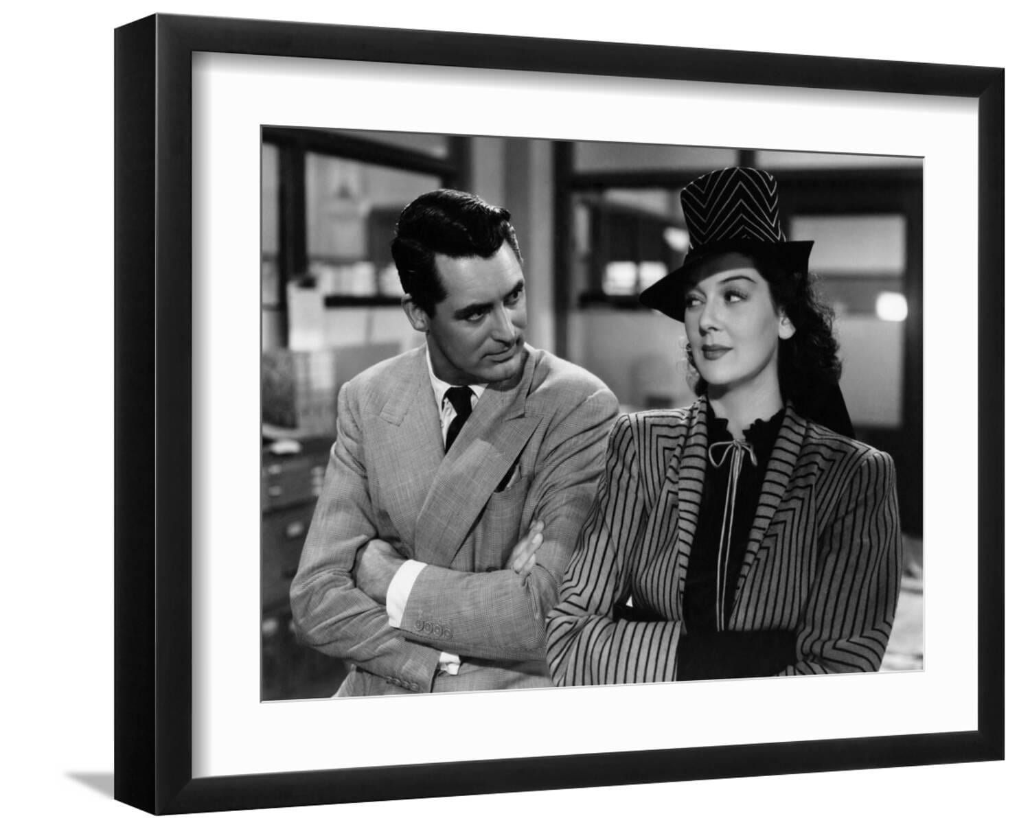 Art.com His Girl Friday, Cary Grant, Rosalind Russell, 1940 Photo ...