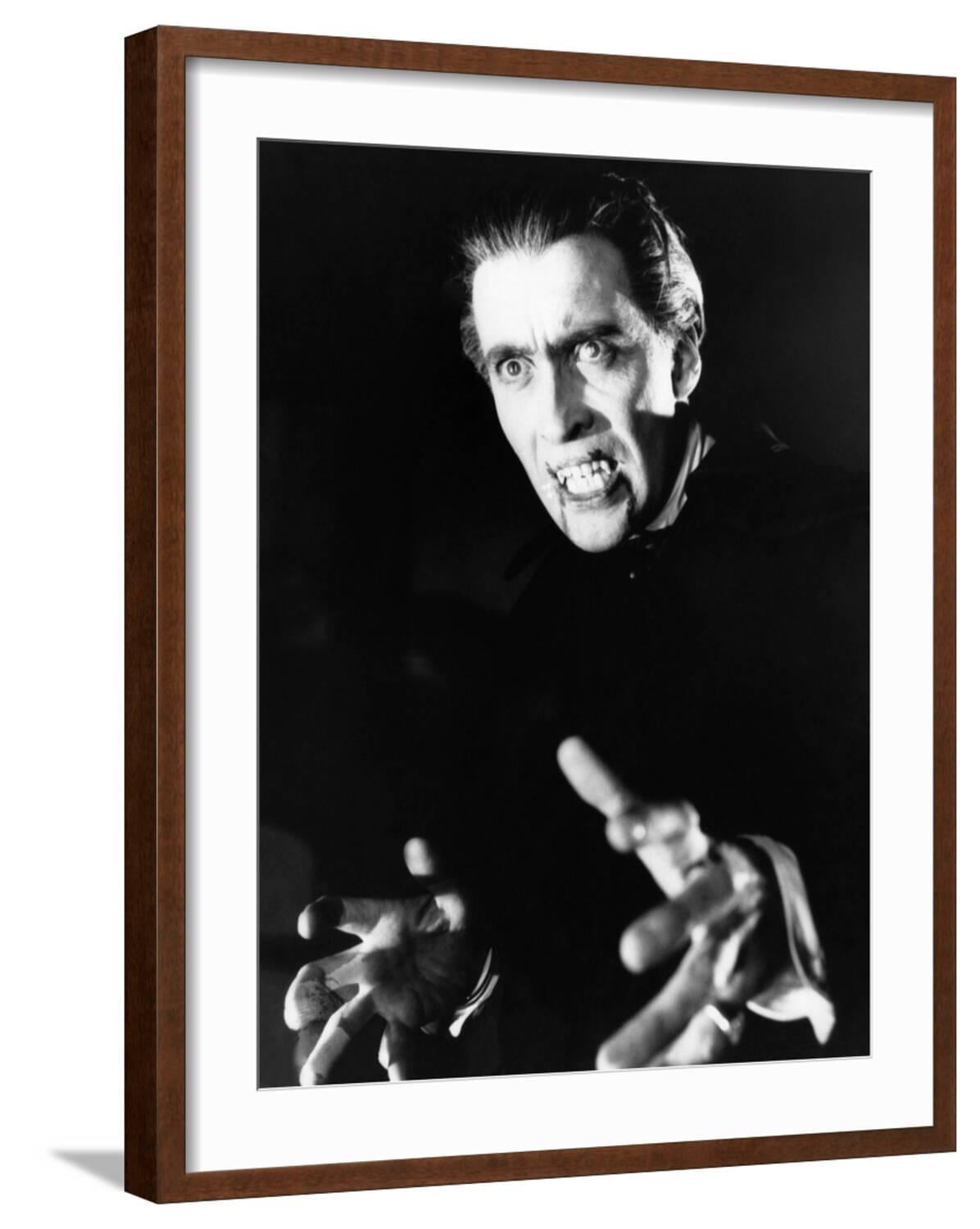 Art.com Horror Of Dracula, Christopher Lee, 1958 Photo, Brown Frame ...