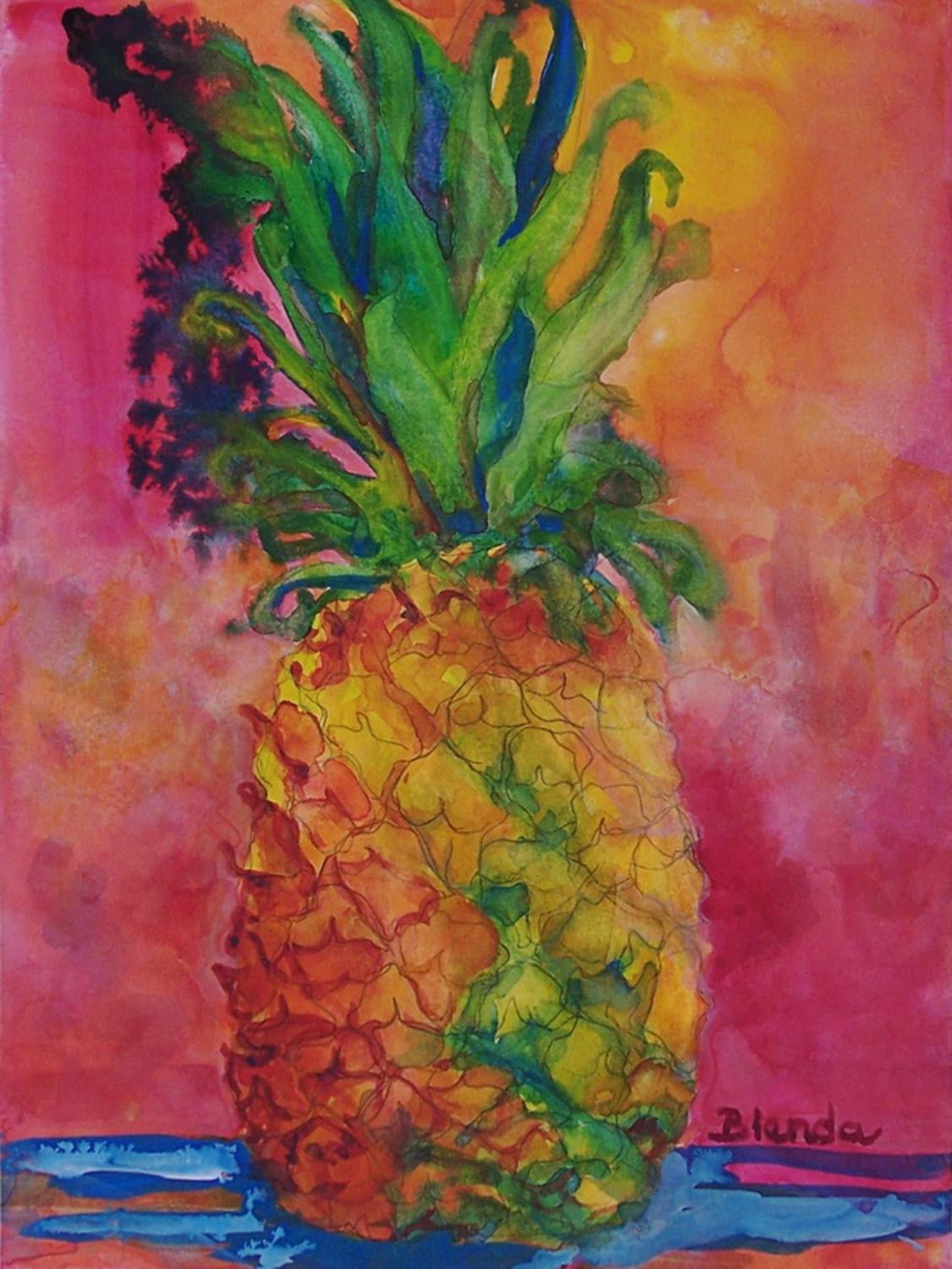 Art.com Hot Pink Pineapple Art Print by Blenda Tyvoll, 12" x 16 ...