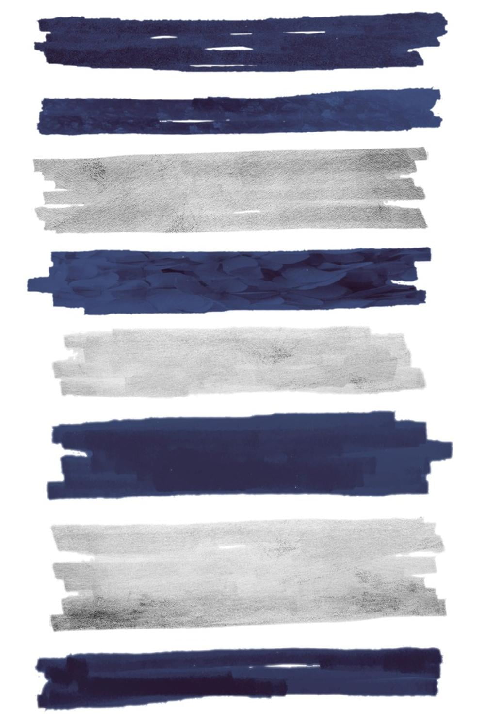 Art.com Indigo Paint Streaks Art Print by Marcus Prime, 12" x 18 ...