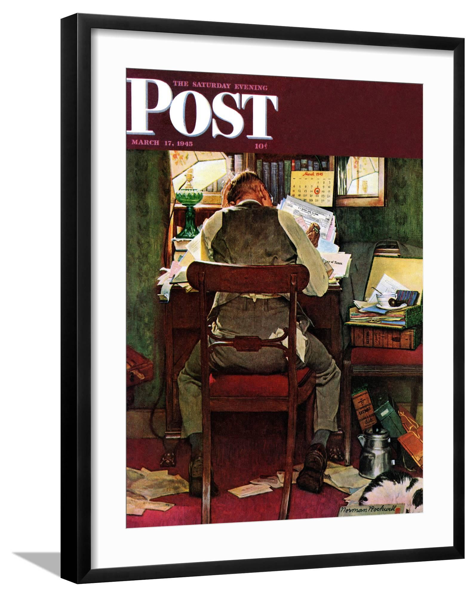 Art.com It's Income Tax Time Again! Saturday Evening Post Cover, March ...