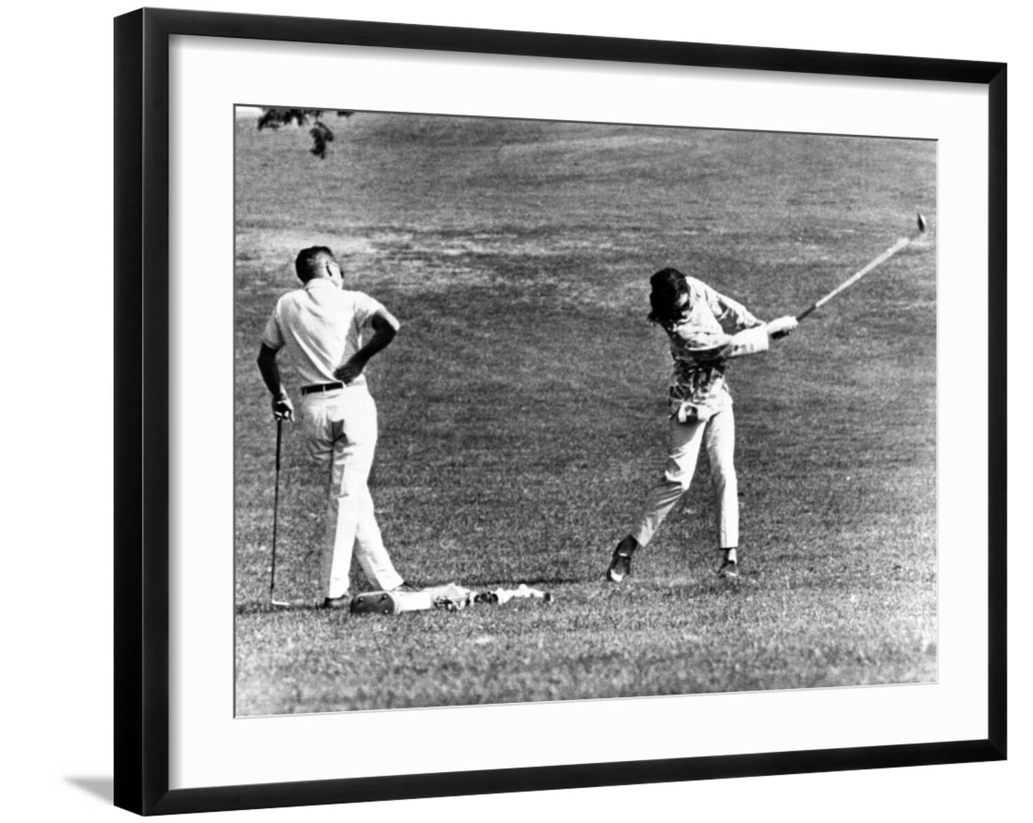 Art.com Jacqueline Kennedy Taking Lesson from Golf Pro Henry Lidner at ...