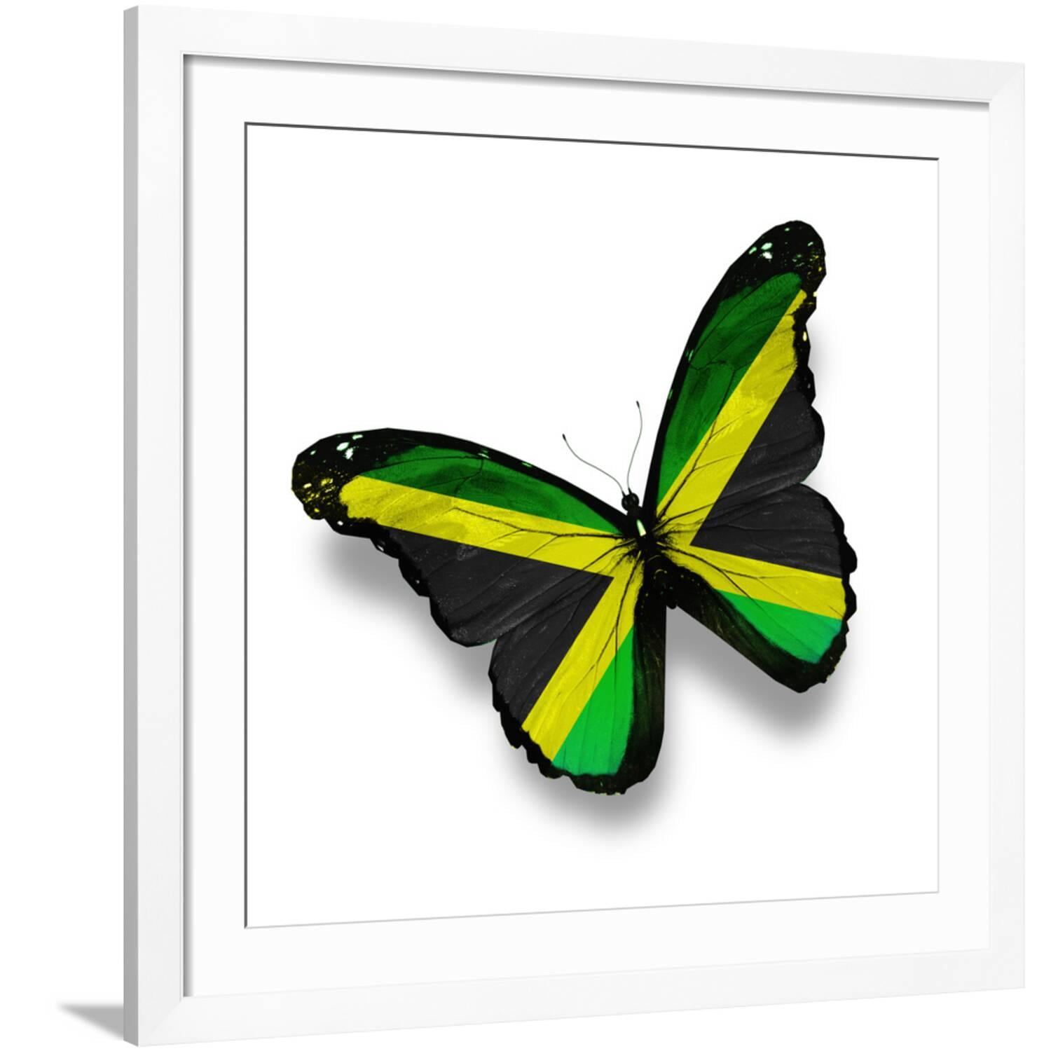 Art.com Jamaican Flag Butterfly, Isolated On White Premium Giclee Print ...