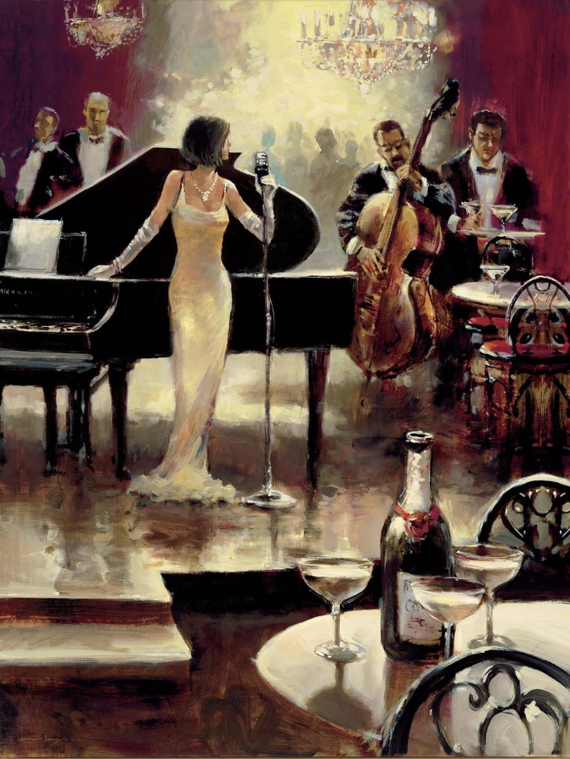 Art.com Jazz Night Out Art Print by Brent Heighton, 24" x 32" - Walmart ...