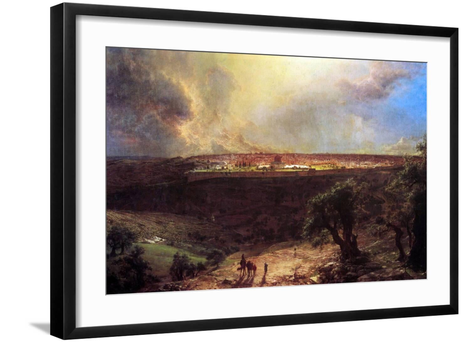 Art.com Jerusalem From The Mount Of Olives Art Print by Frederic Edwin ...