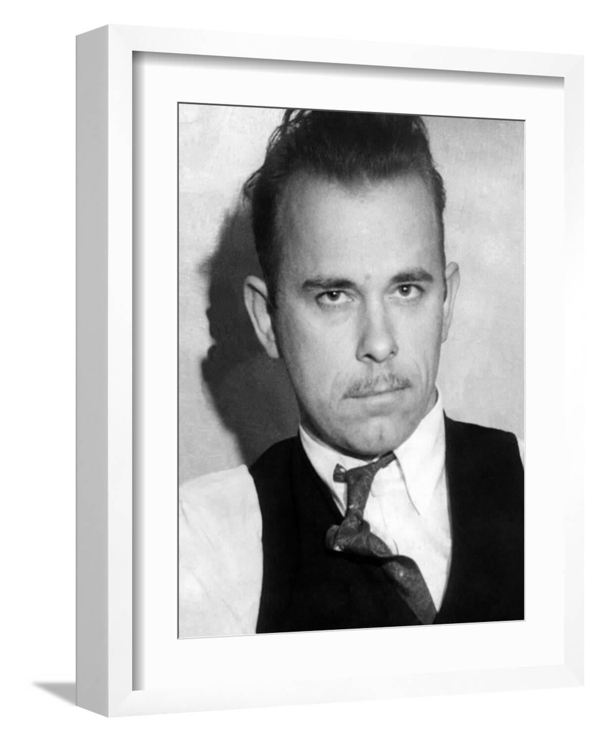 Art.com John Dillinger, Public Enemy No 1 Photo, White Frame Wall Art ...