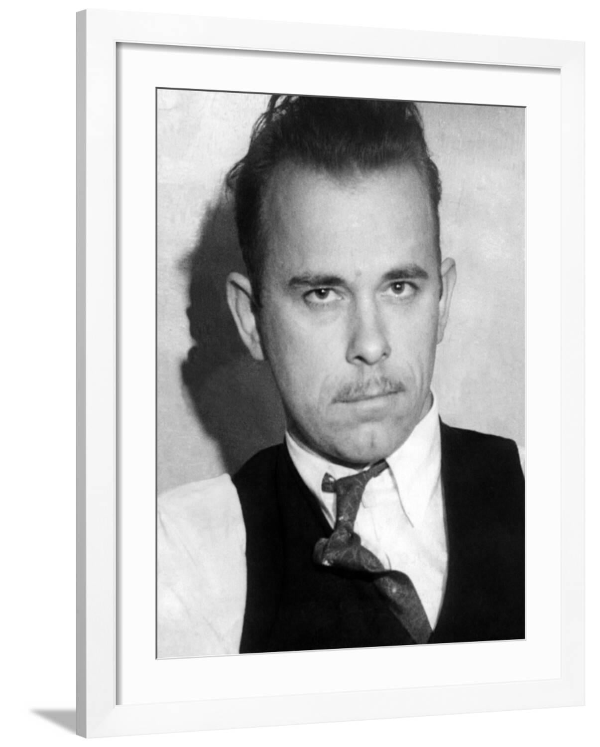 Art.com John Dillinger, Public Enemy No 1 Photo, White Frame Wall Art ...