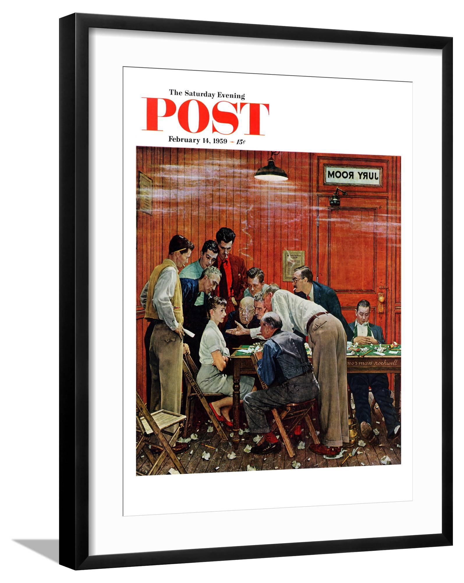 Art.com Jury or Holdout Saturday Evening Post Cover, February 14,1959 ...