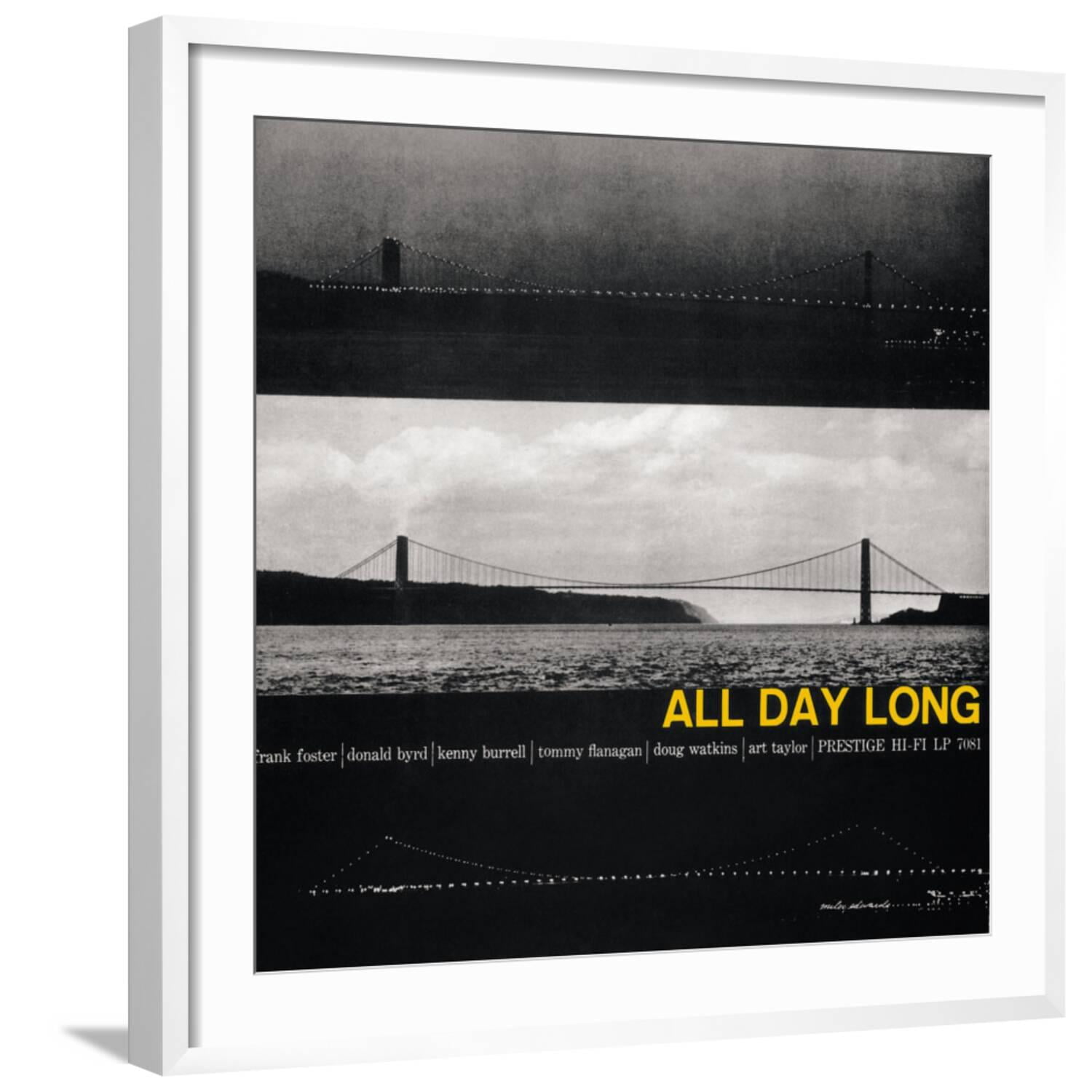 Art.com Kenny Burrell - All Day Long Art Print, White Frame Wall Art ...
