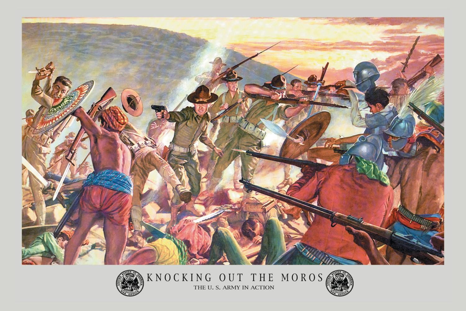 Art.com Knocking Out the Moros Art Print by Hugh Charles Mcbarron Jr ...