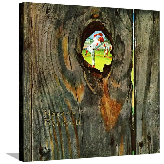 Art.com Knothole Baseball, August 30,1958 Stretched Canvas Print Wall ...