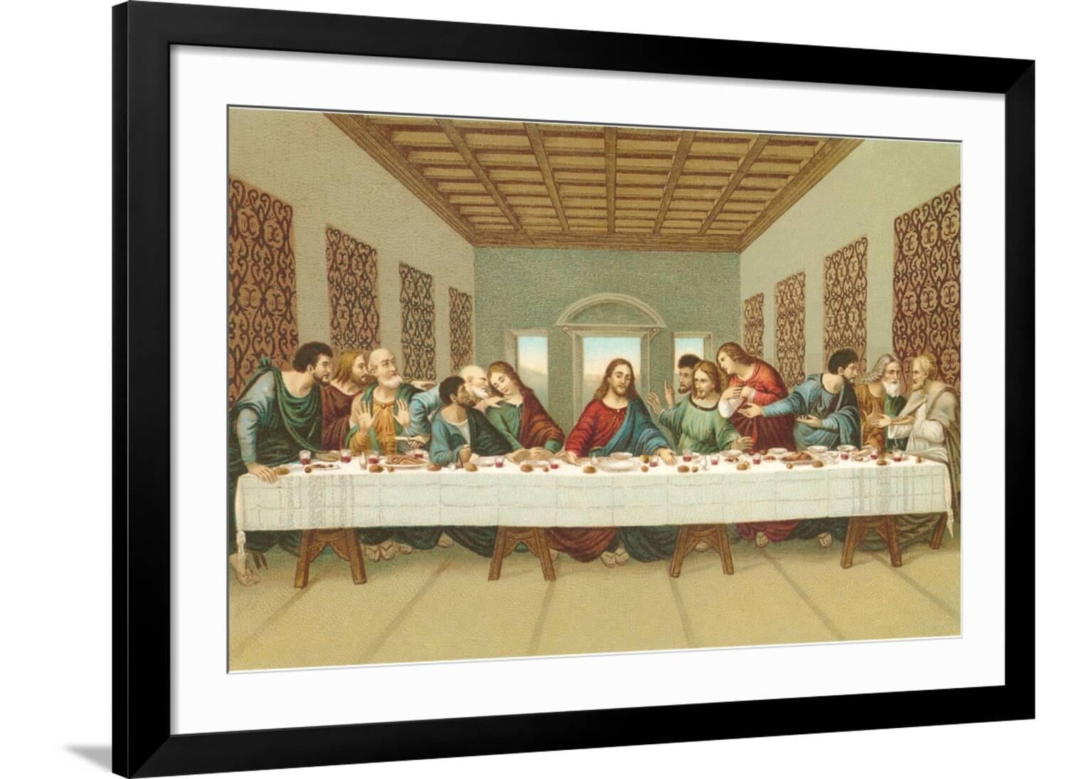 Art.com Last Supper Art Print, Black Frame Wall Art, 44" x 32" - Walmart.com