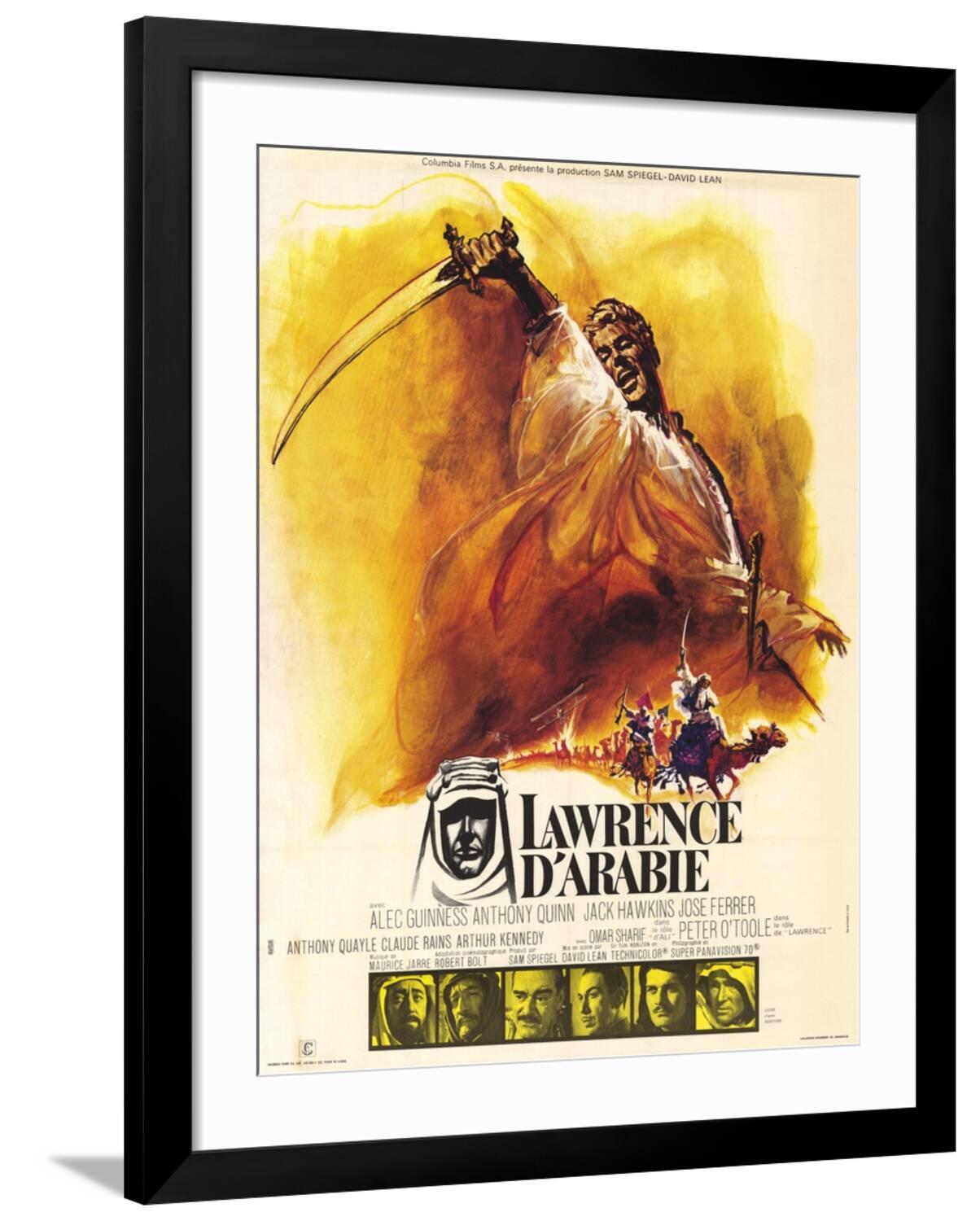 Art.com Lawrence of Arabia, French Movie Poster, 1963 Art Print, Black ...