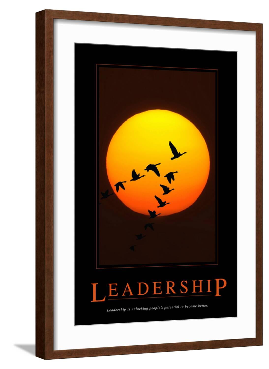 Art.com Leadership Art Print, Brown Frame Wall Art, 21" x 29" - Walmart.com