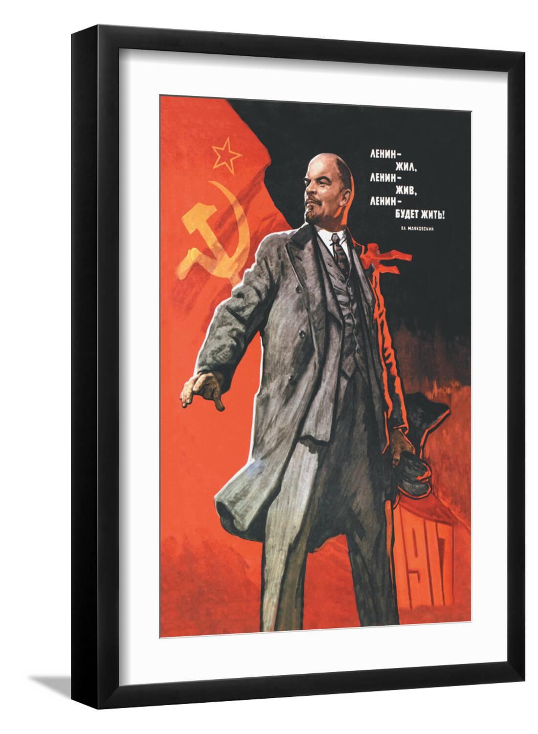 Art.com Lenin Lived, Lenin is Alive, Lenin Will Live Art Print by ...