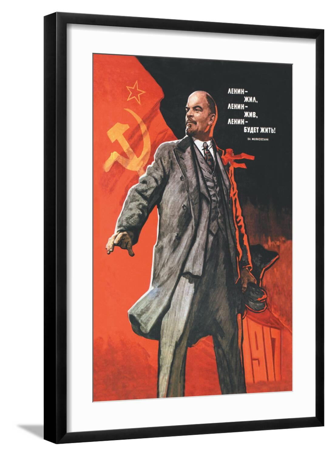 Art.com Lenin Lived, Lenin is Alive, Lenin Will Live Art Print by ...