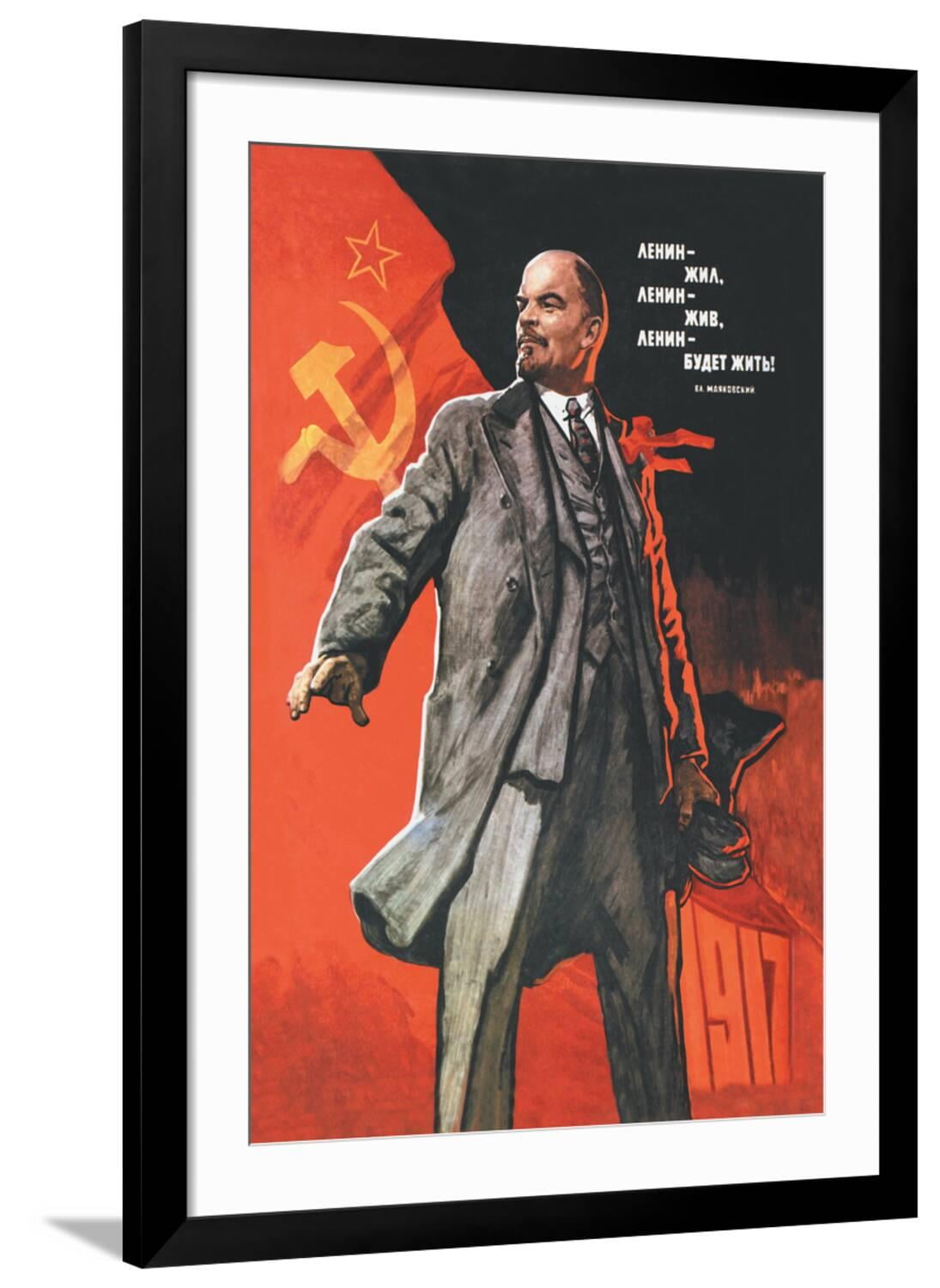 Art.com Lenin Lived, Lenin is Alive, Lenin Will Live Art Print by ...