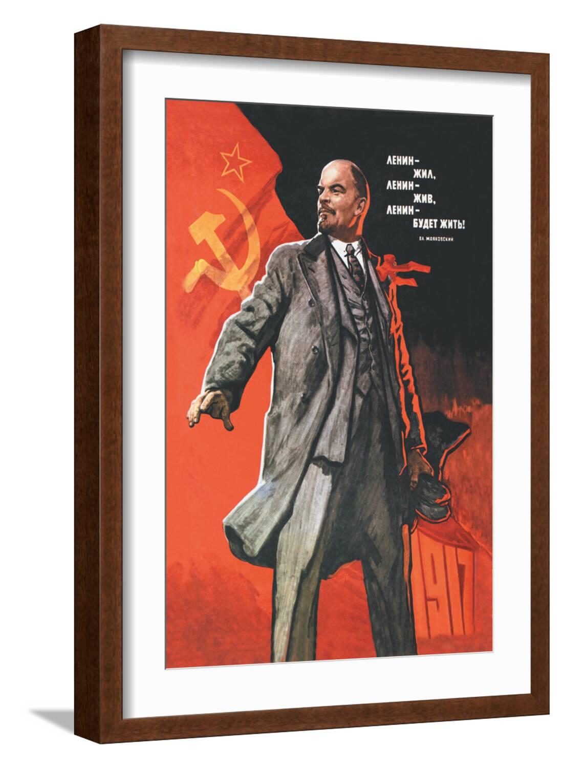 Art.com Lenin Lived, Lenin is Alive, Lenin Will Live Art Print by ...