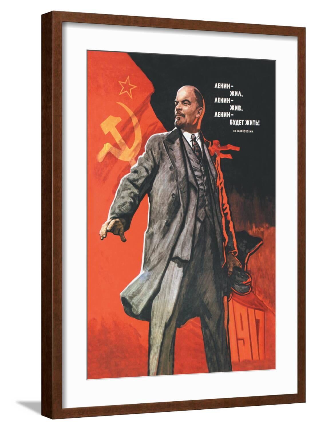 Art.com Lenin Lived, Lenin is Alive, Lenin Will Live Art Print by ...