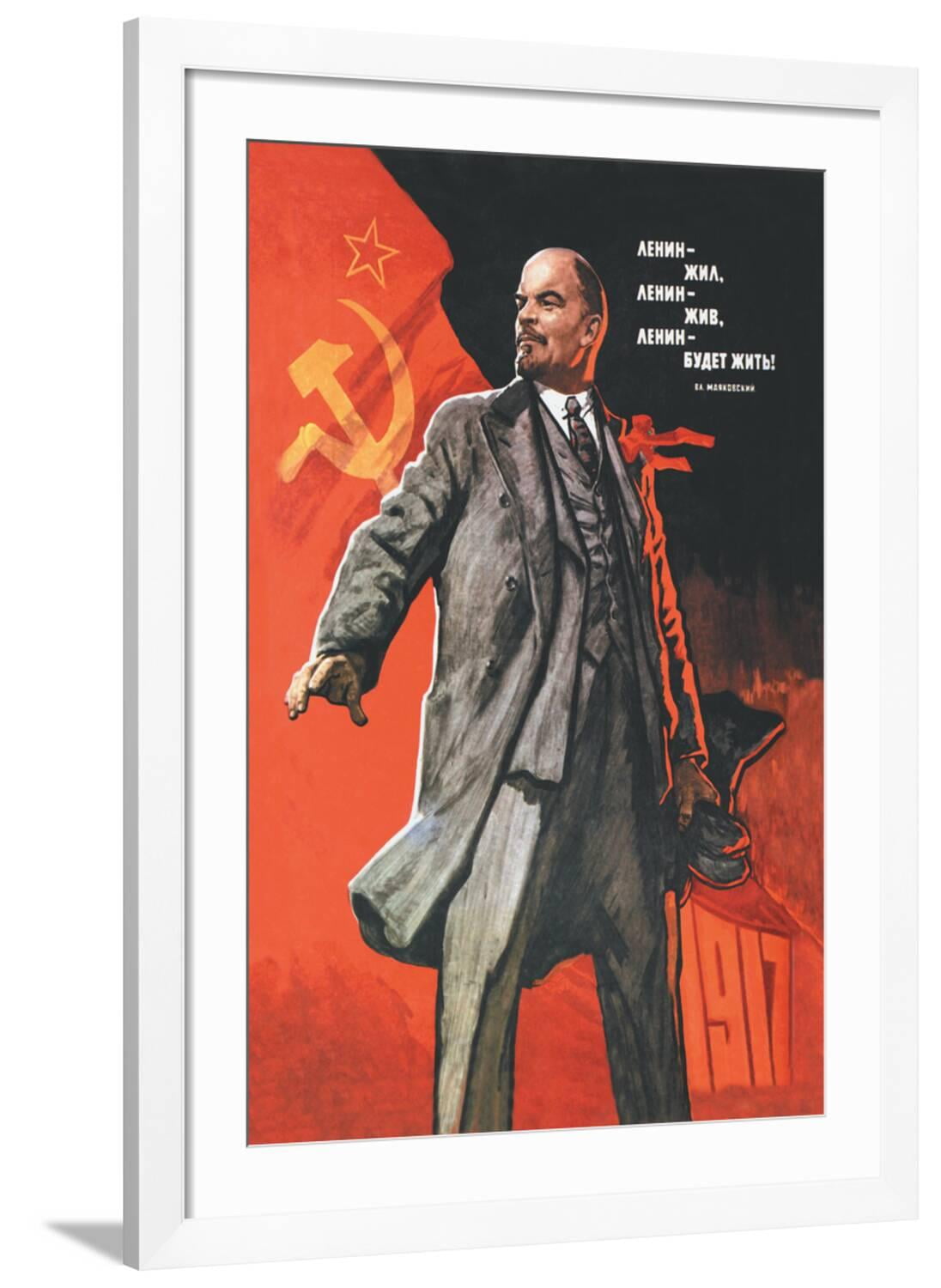 Art.com Lenin Lived, Lenin is Alive, Lenin Will Live Art Print by ...