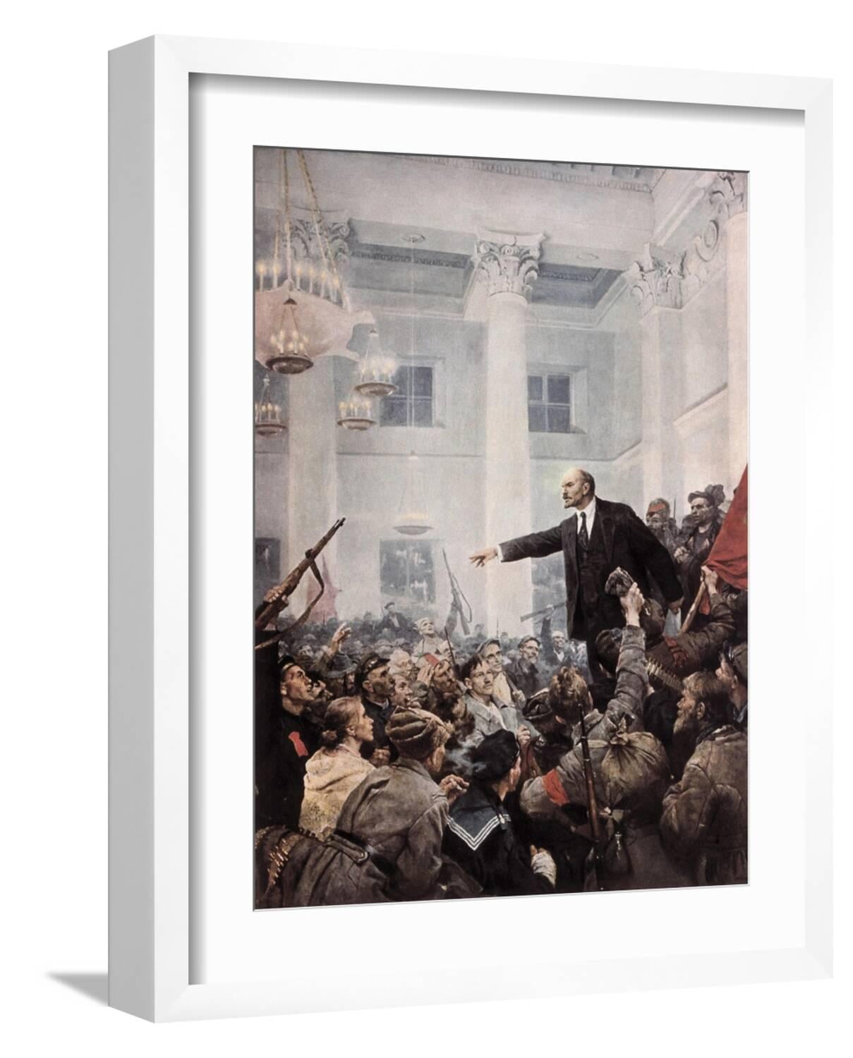Art.com Lenin Proclaims Soviet Power, October 1917 Art Print by ...