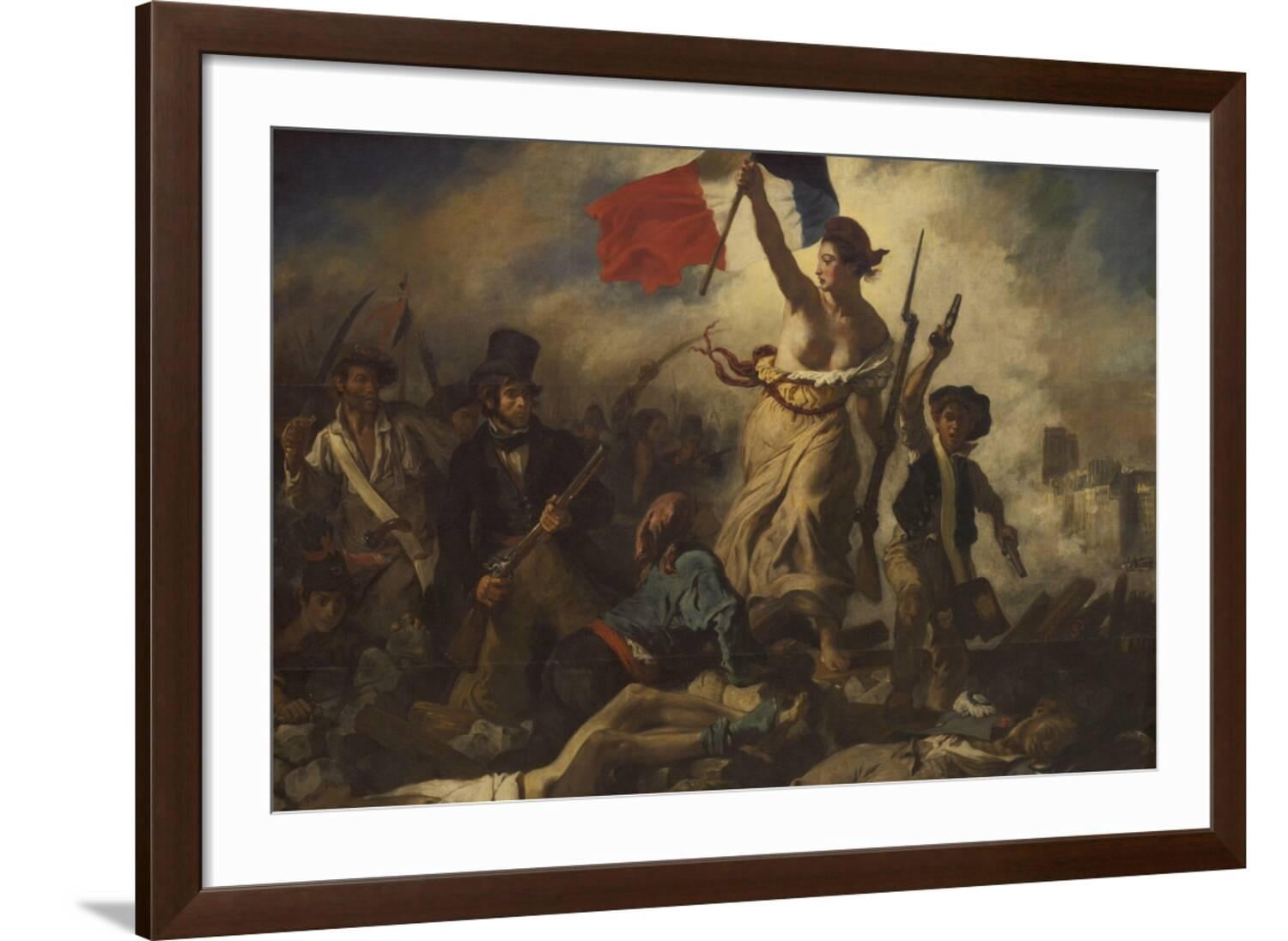 Art.com Liberty Leading the People Art Print by Eugene Delacroix, Brown ...