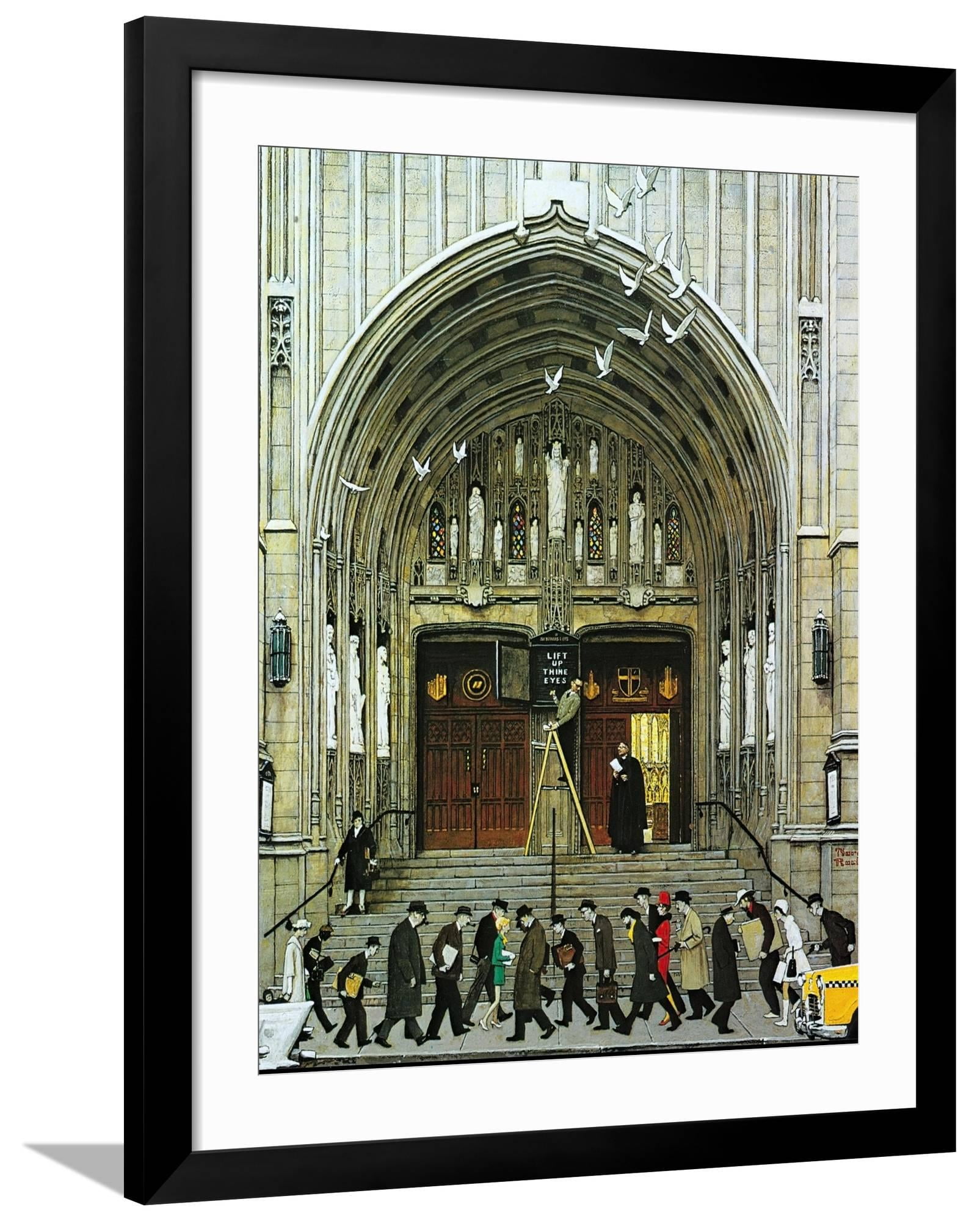 Art.com Lift Up Thine Eyes Giclee Print by Norman Rockwell, Black Frame ...