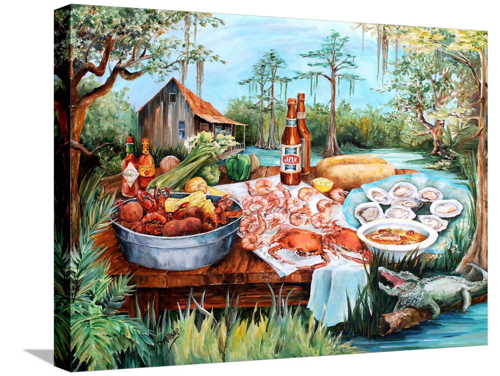 Art.com Louisiana Cajun Cooking Stretched Canvas Print Wall Art by ...