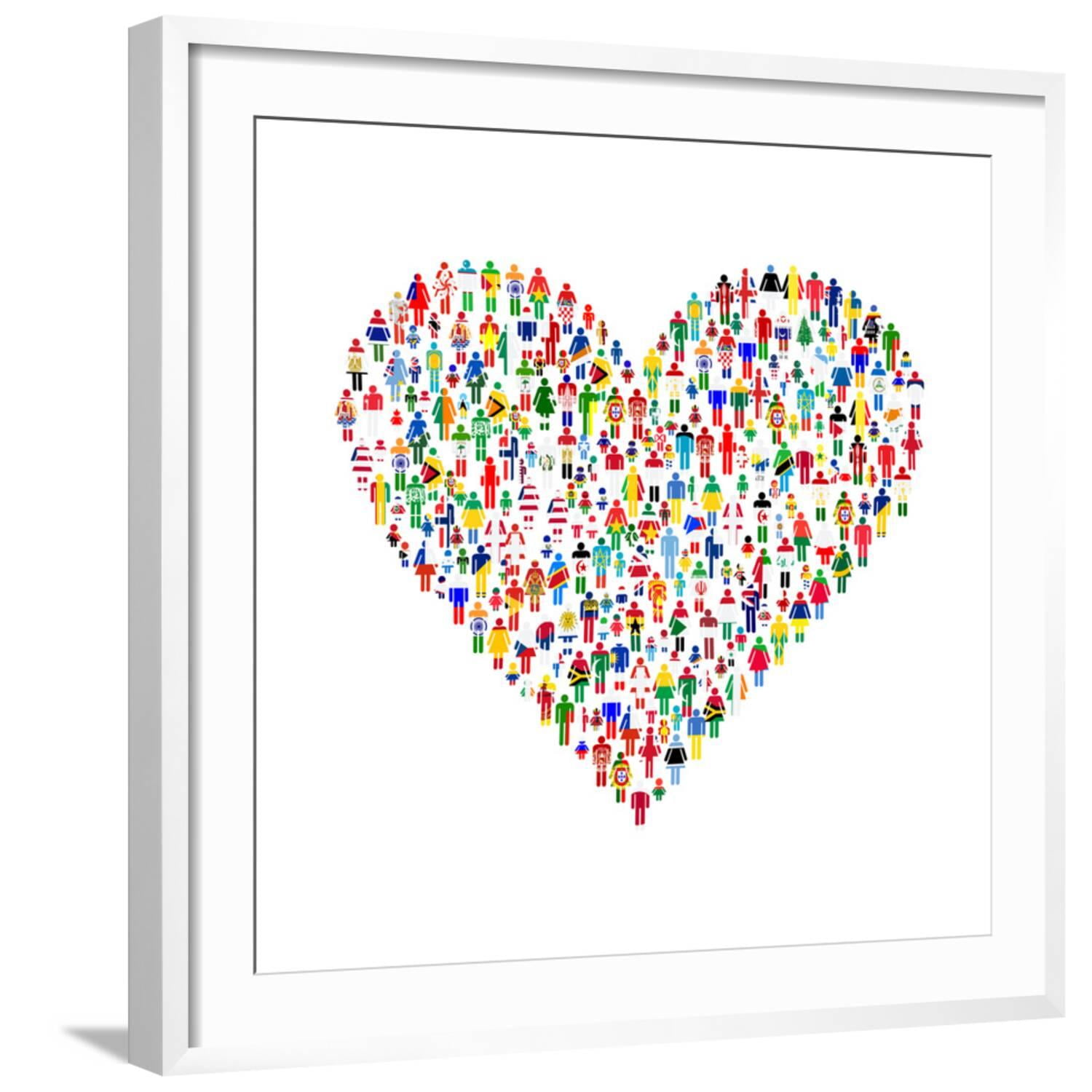 Art.com Love Concept; Heart Made of People. People are Made of All ...