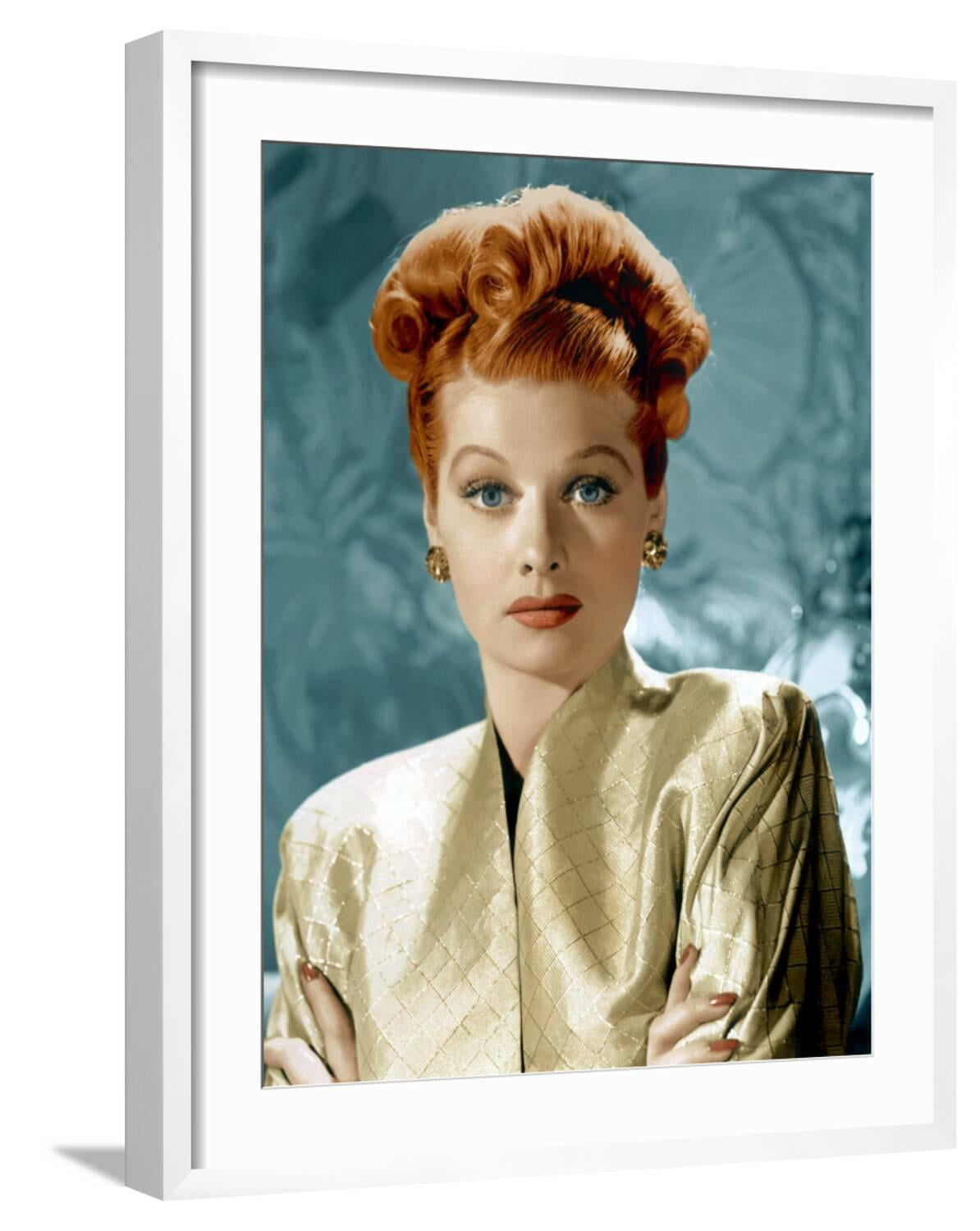 Art.com Lucille Ball, Mid-1940s Photo, White Frame Wall Art, 23" x 29 ...