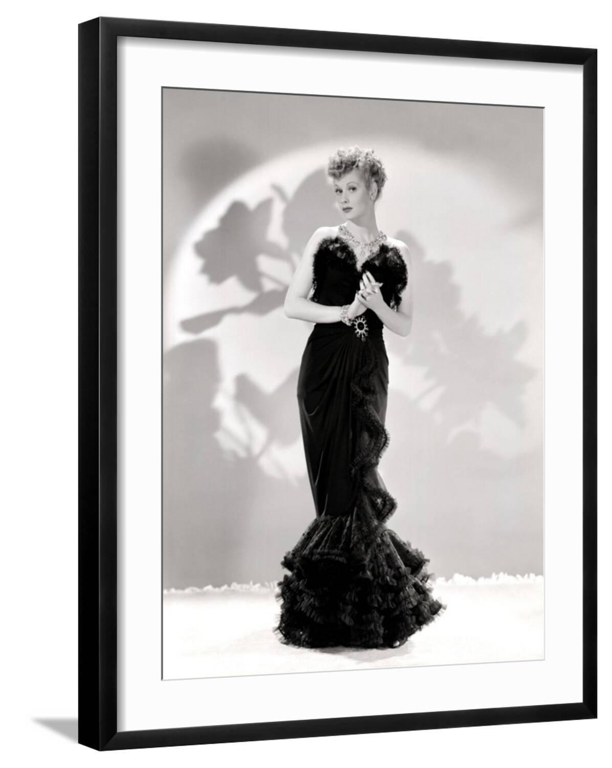 Art.com Lucille Ball Models a Lovely Black Gown, Publicity Still, 1940 ...