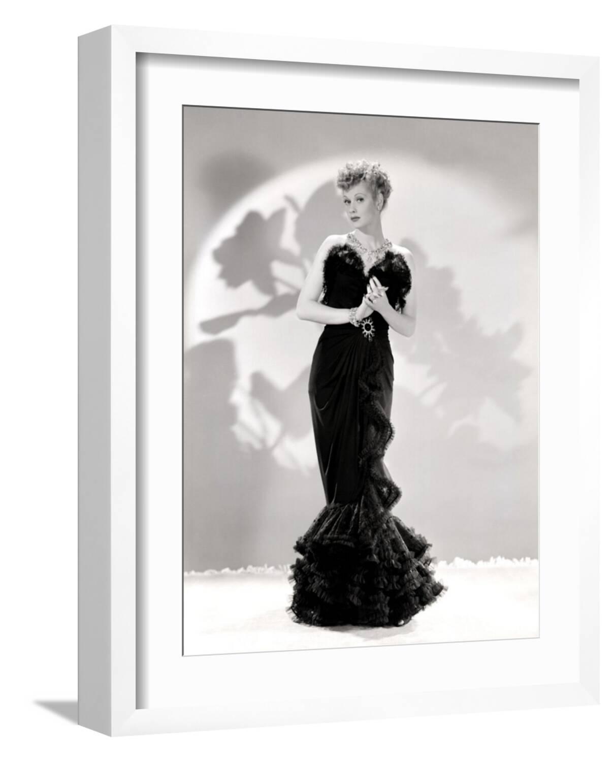 Art.com Lucille Ball Models a Lovely Black Gown, Publicity Still, 1940 ...