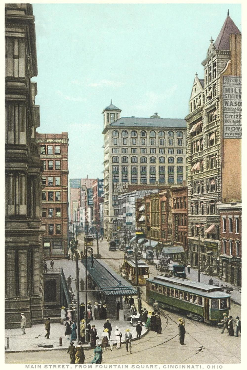 Art.com Main Street, Cincinnati Art Print, 24" x 36" - Walmart.com